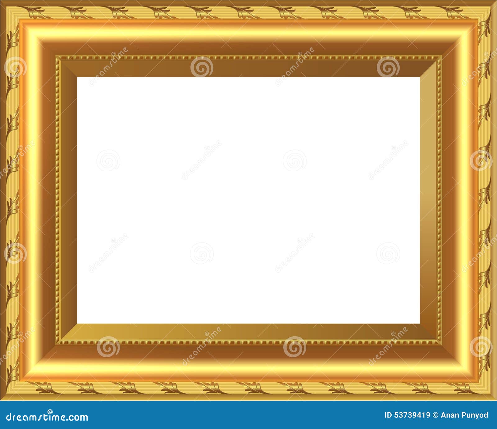 Old Antique Gold Frame Stucco Walls Greek Culture Roman Vintage Style ...
