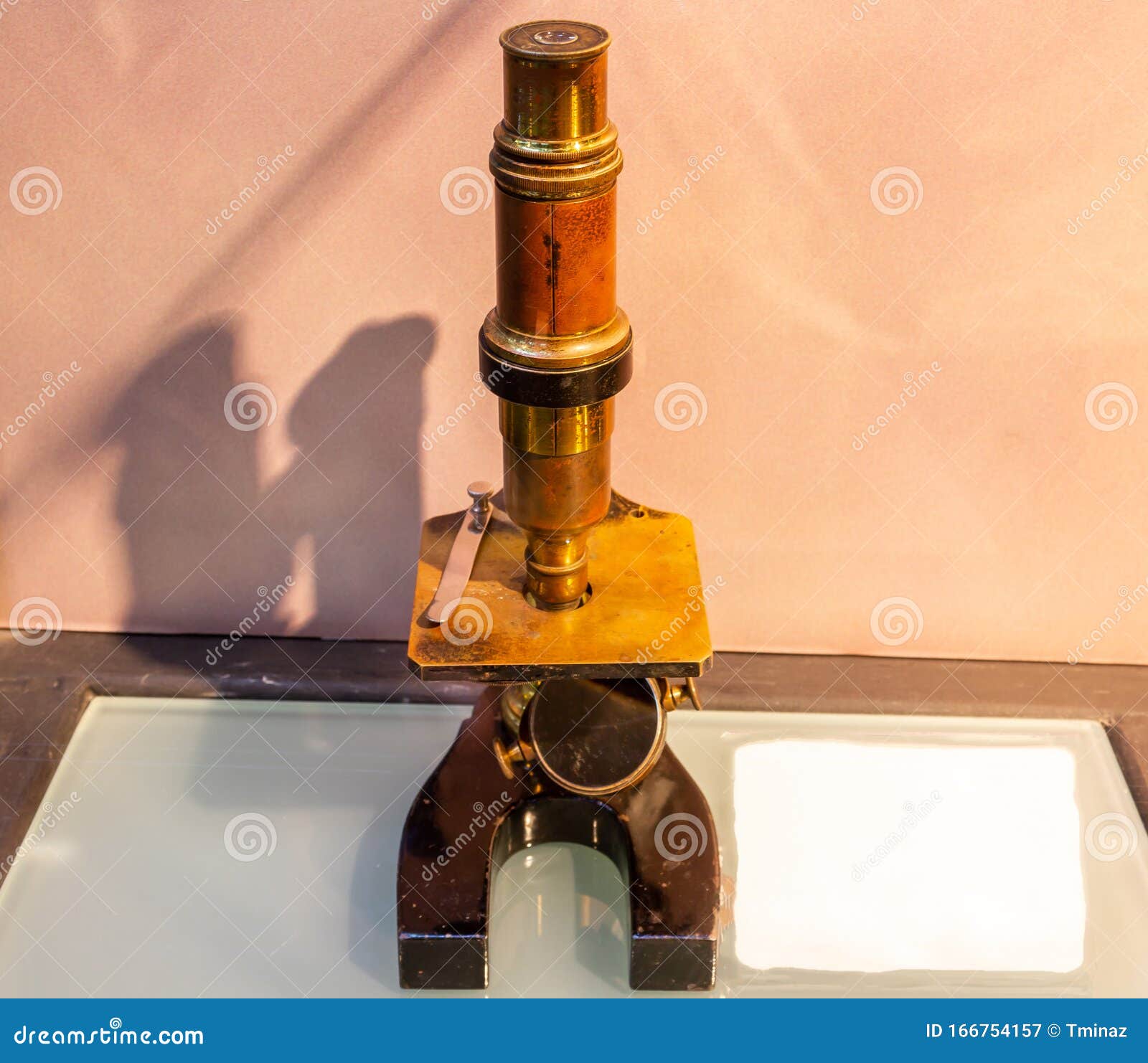 Old Antique Microscope, Retro Style Stock Image - Image of research ...