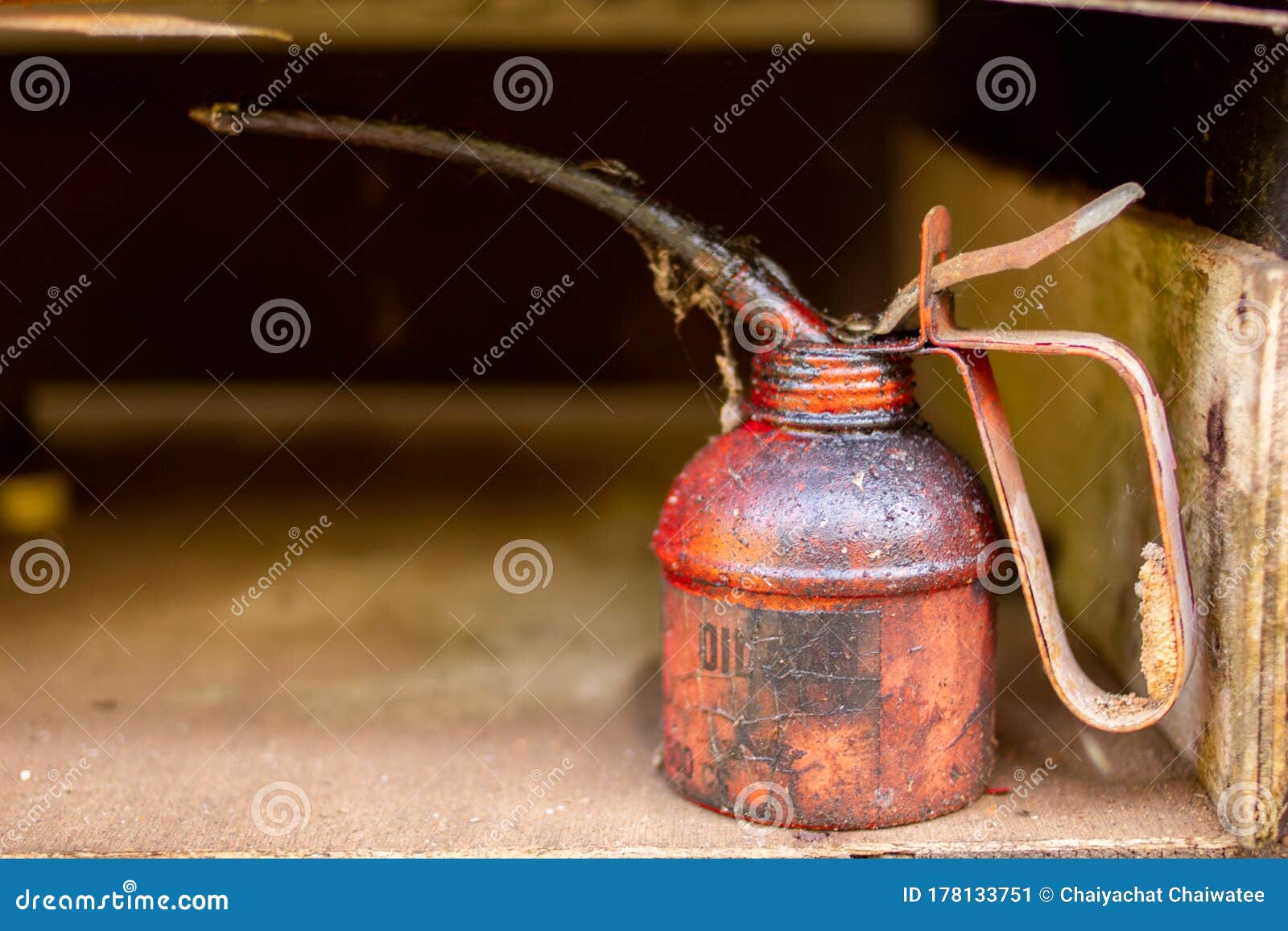 Old Antique Oiler for Engine. Stock Image - Image of antique, grease ...