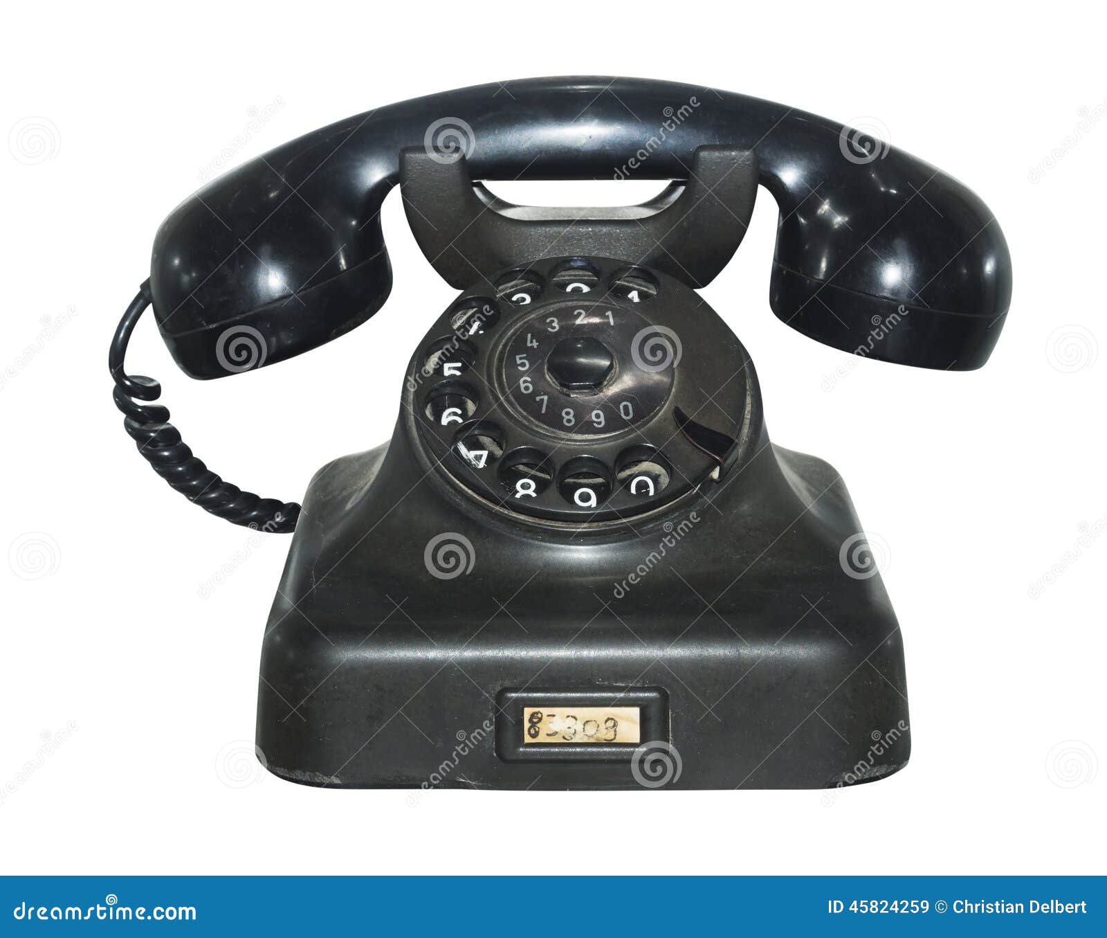 Old Antique Phone, Isolated Stock Image - Image of antique, call: 45824259