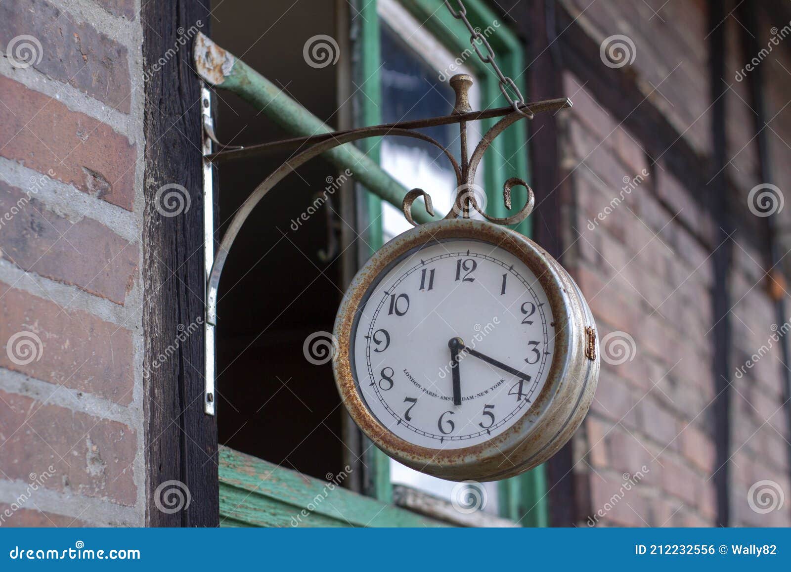 Old and Antique Railway Clock. Stock Photo - Image of dial, wall: 212232556