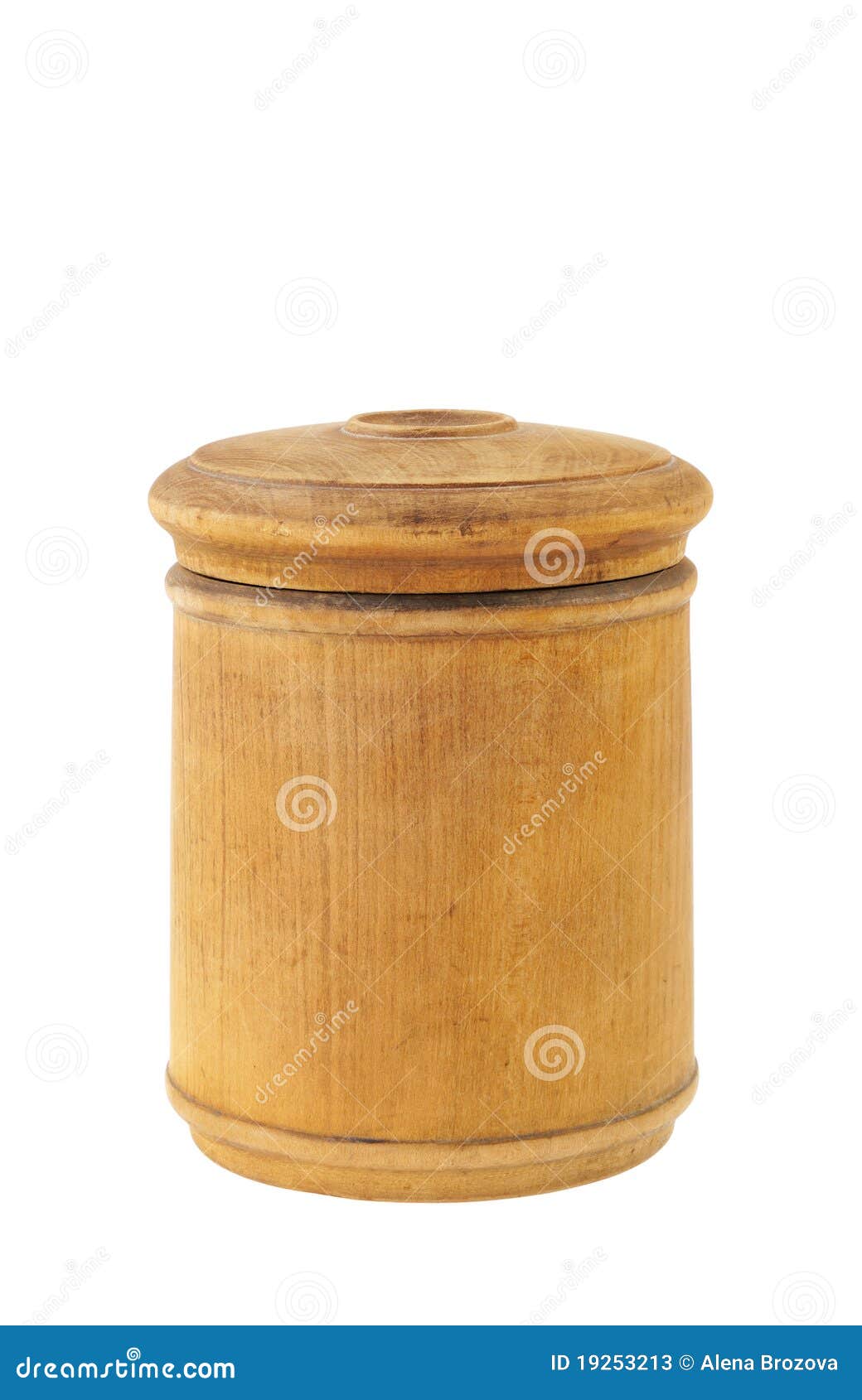 Old Antique Round Food Box Isolated Stock Image - Image of background ...