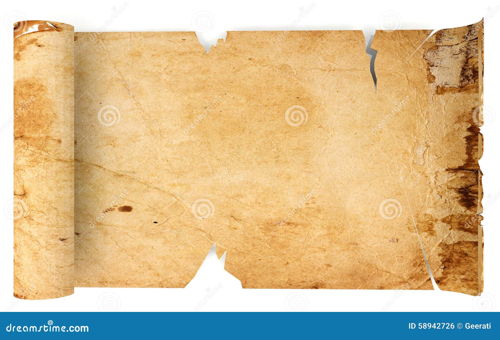 Old antique scroll paper stock photo. Image of template - 58942726