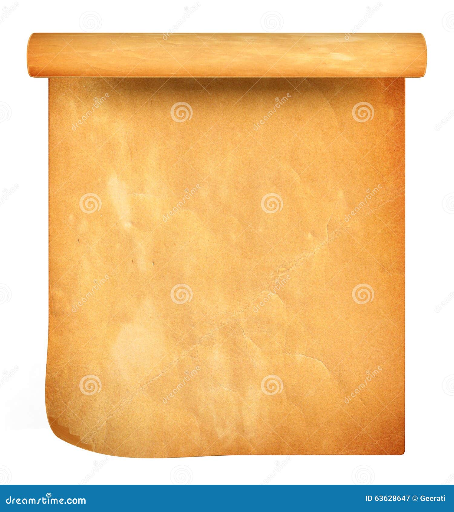 Old antique scroll paper stock image. Image of crumpled - 63628647