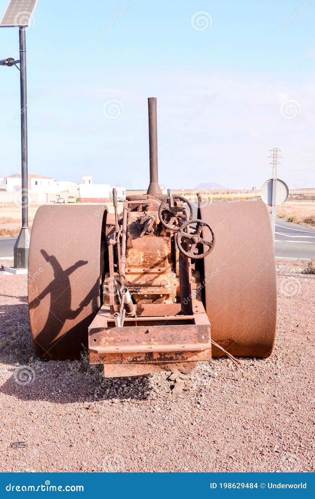 An Old Antique Steam Roller Stock Photo - Image of construction ...