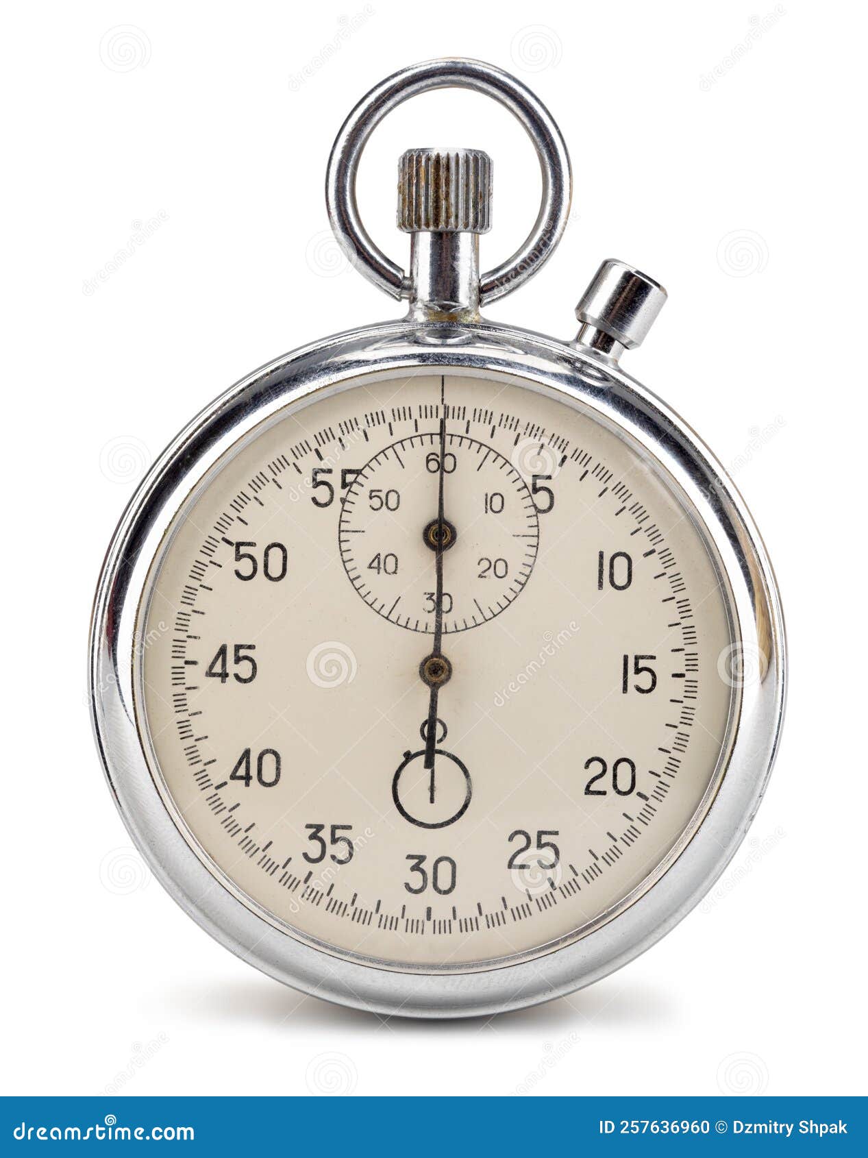 Old Antique Stopwatch Isolated on White Background Stock Photo - Image ...
