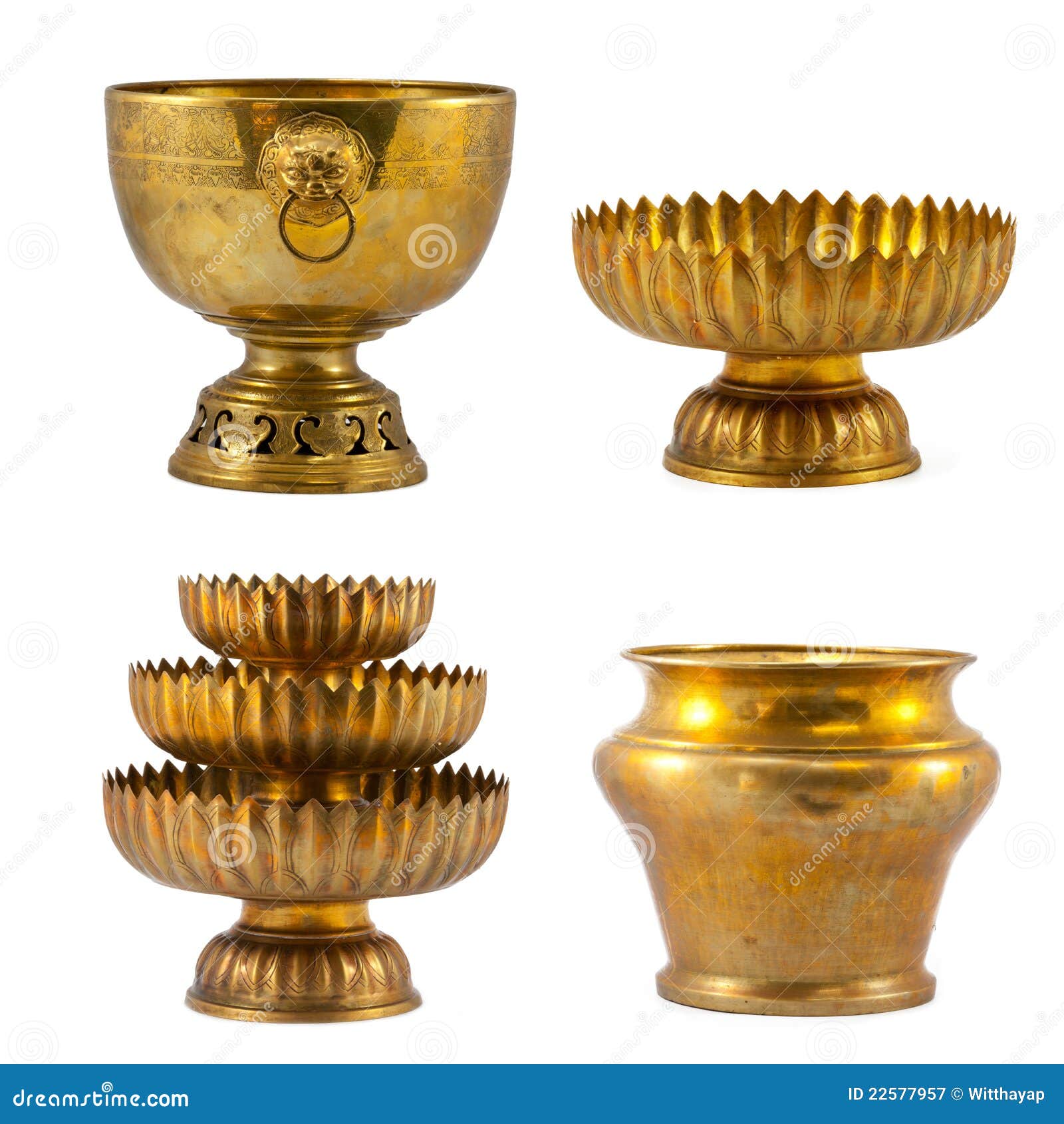 Old Antique Vintage Gold Collection Stock Image - Image of decorative ...