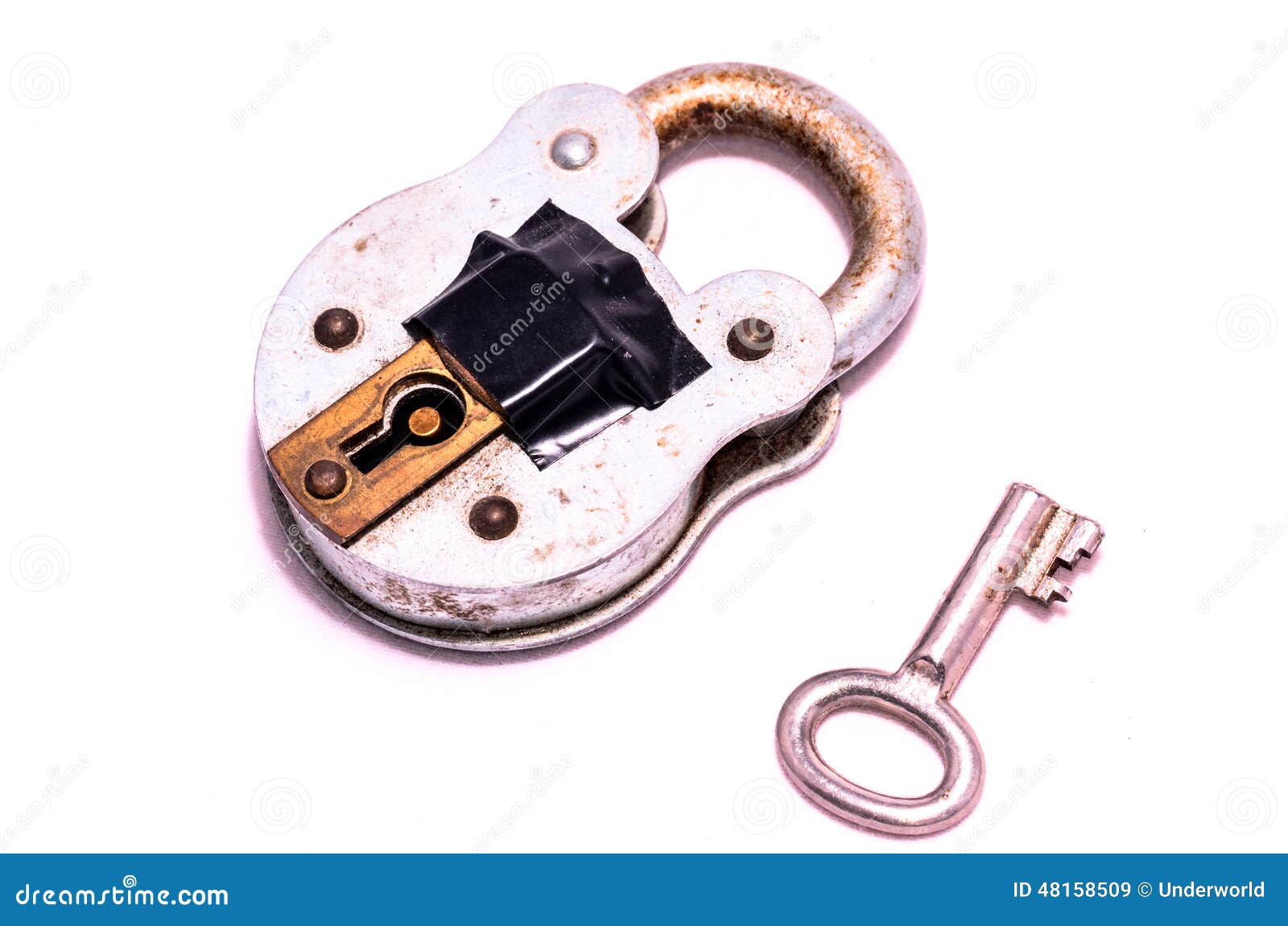 Old Antique Vintage Padlock Stock Image - Image of rusty, retro: 48158509