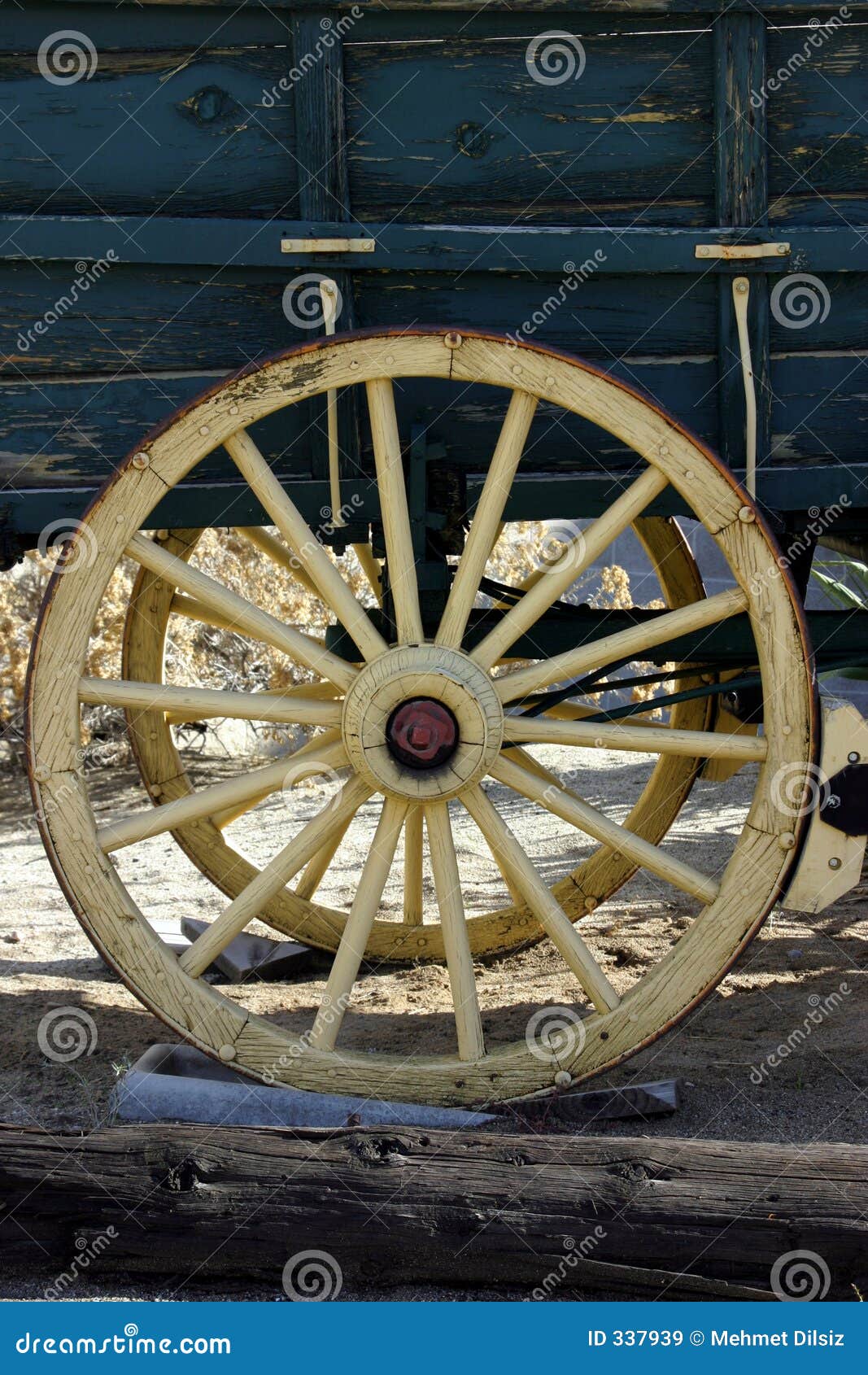 Antique Wagon Wheels With Mexico Flag Royalty-Free Stock Image ...