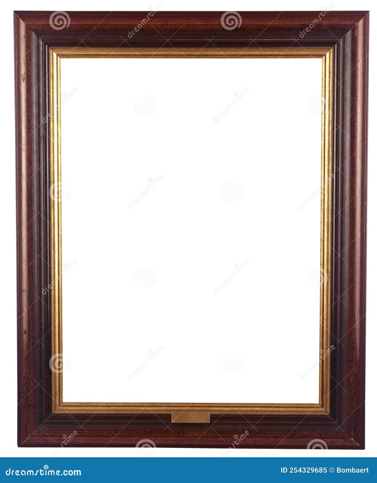Old Antique Wooden Frame Isolated on White Stock Image - Image of ...