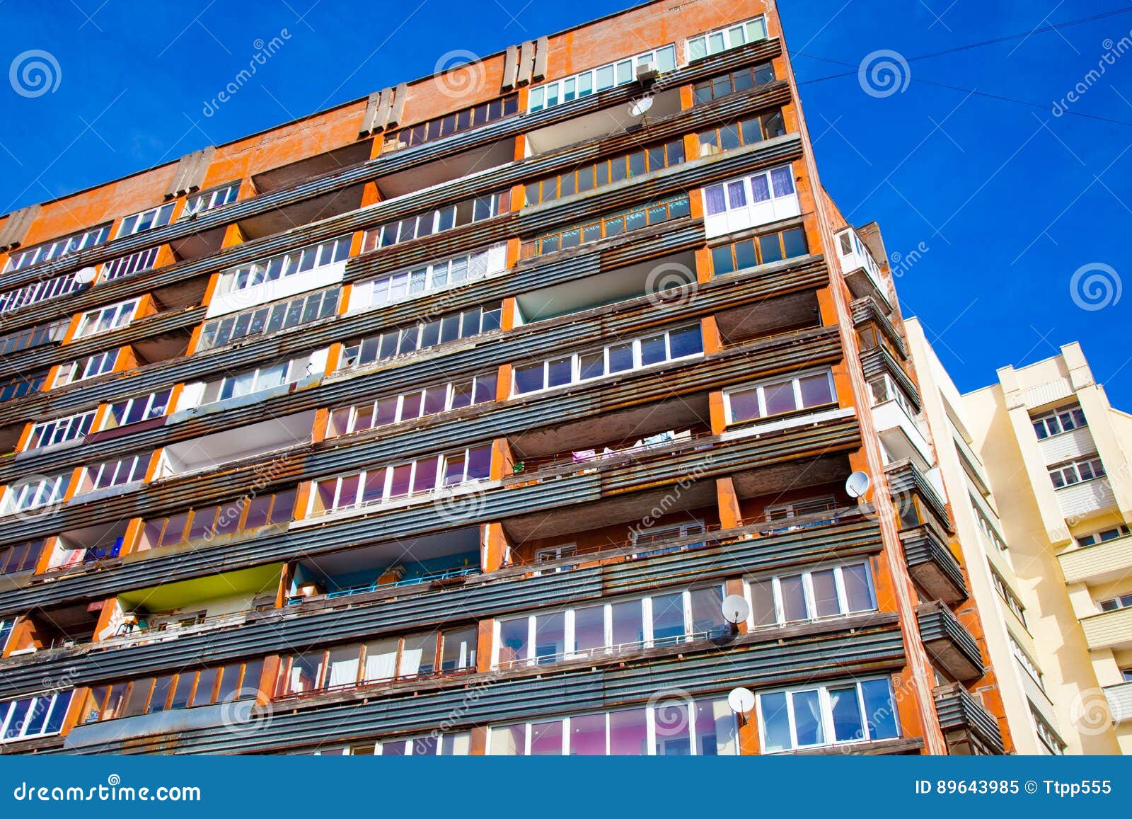 Old apartment building stock image. Image of large, flat - 89643985