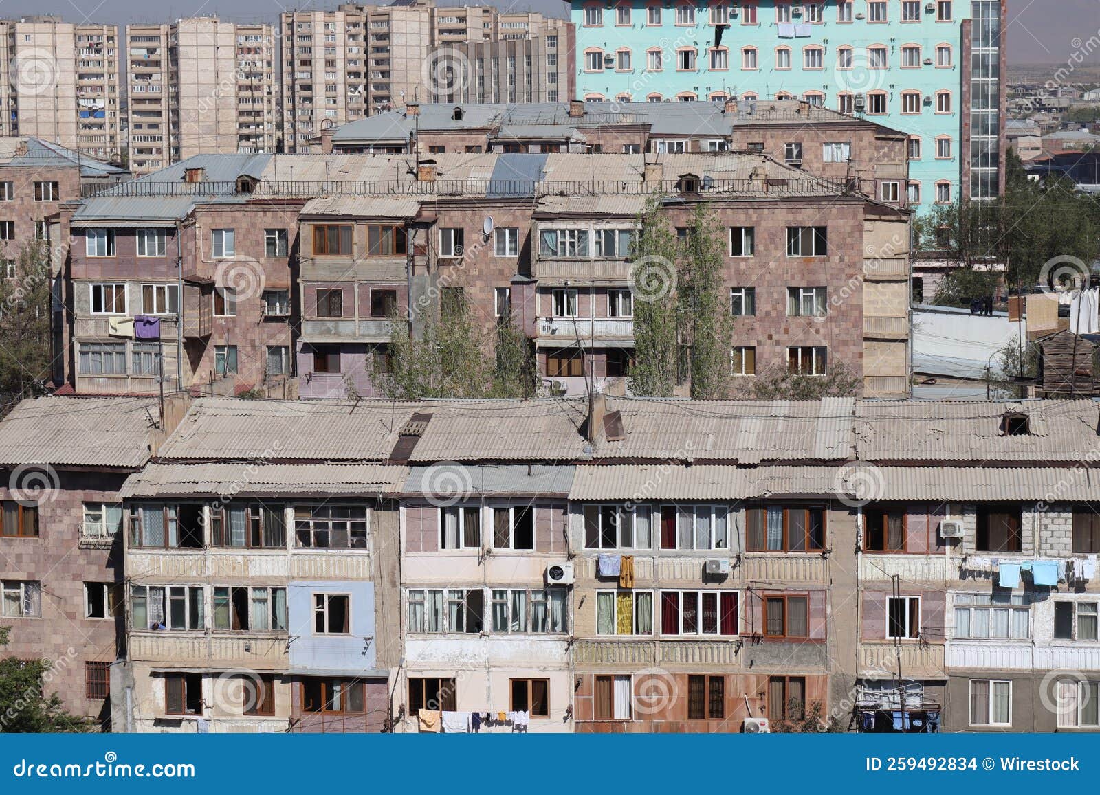 Old Apartment Buildings in the City Stock Photo - Image of apartment ...