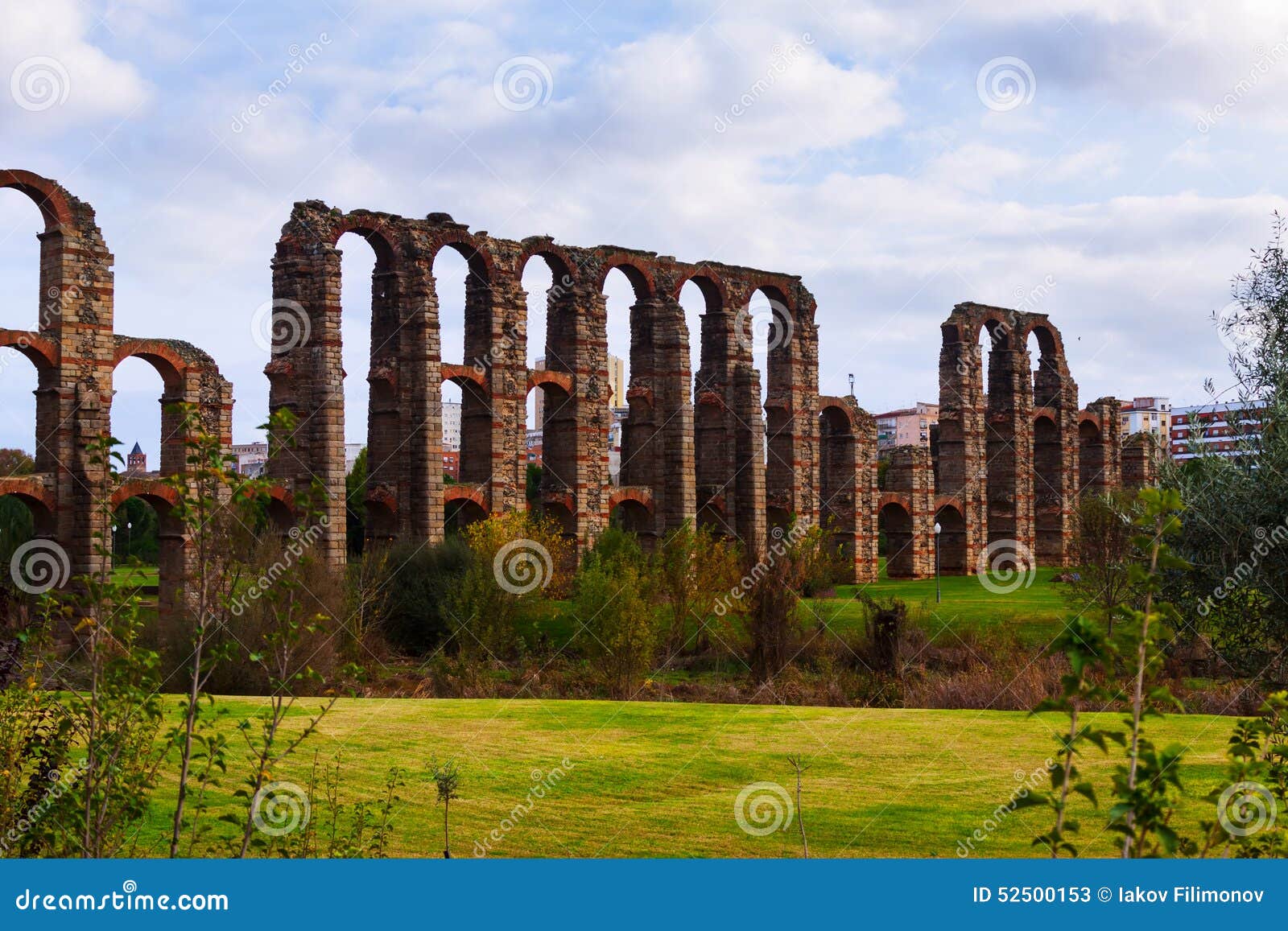 Old Aqueduct at Merida. Spain Stock Image - Image of tourism, city ...