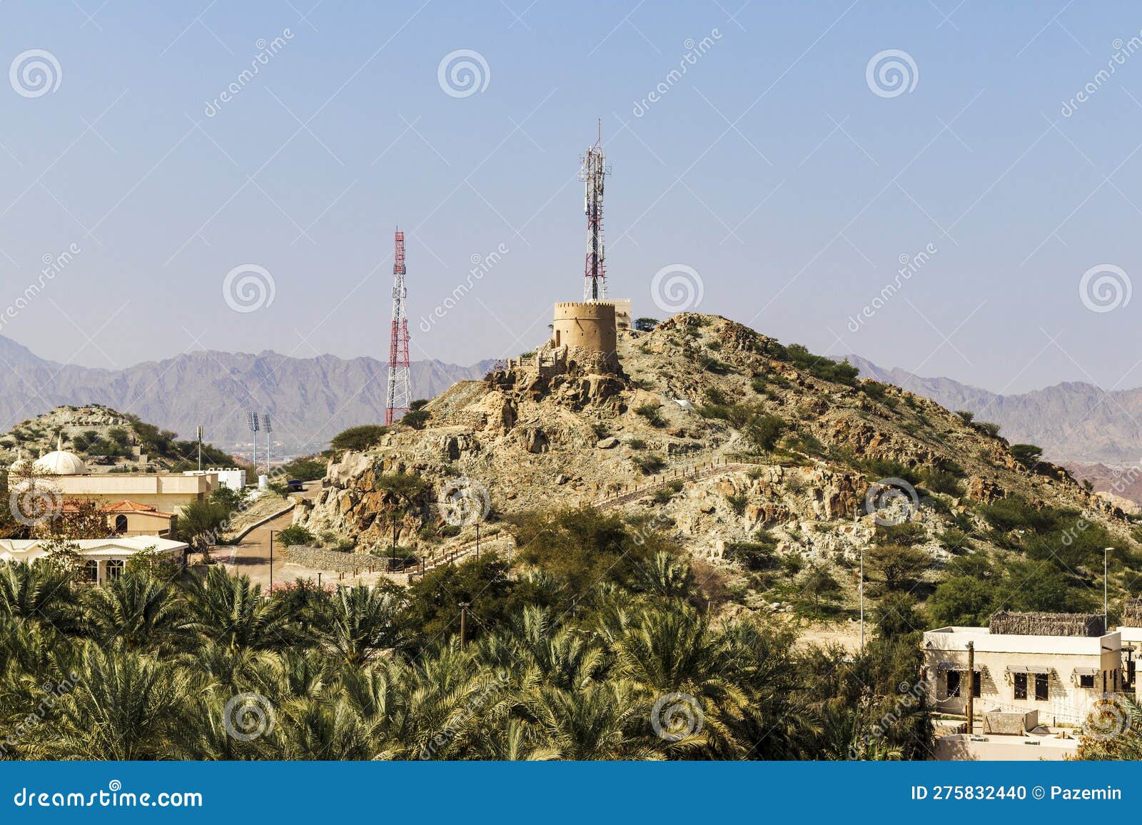Old Arabic Watch Tower on the Hill. Ancient Stock Photo - Image of ...