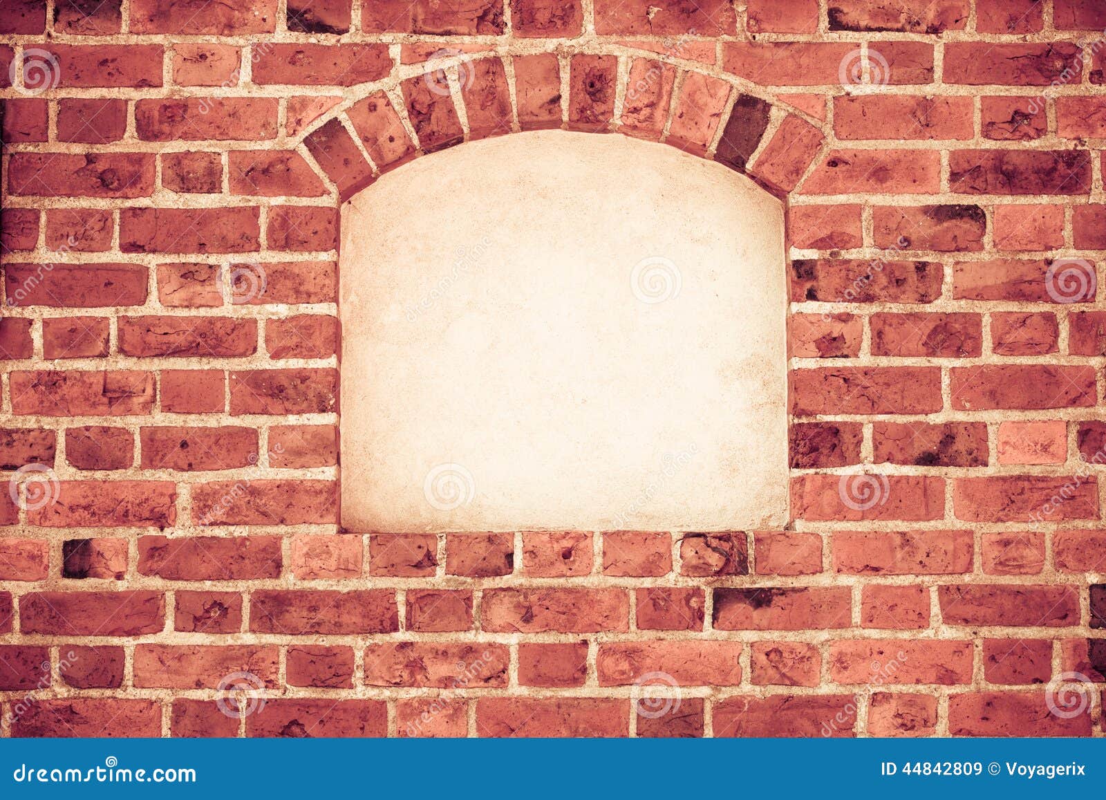Old Arch Arc Niche with Copy Space in Brick Wall Background Stock Image ...