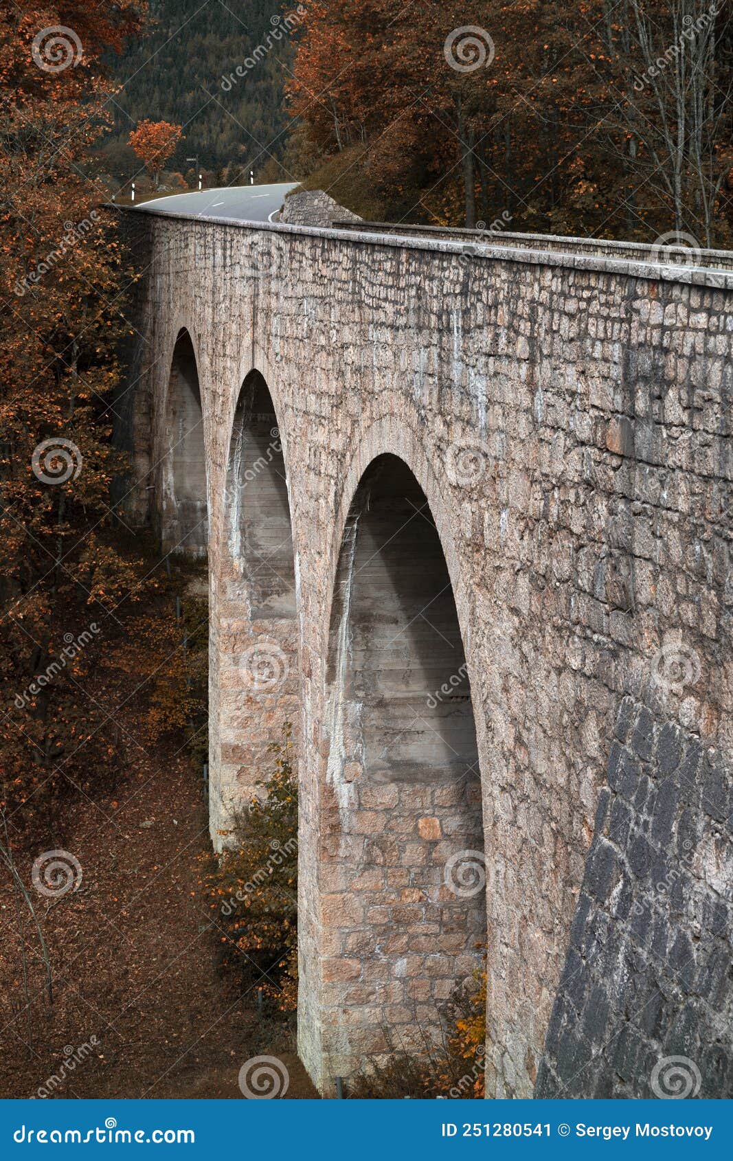Old arch bridge stock image. Image of arch, austria - 251280541