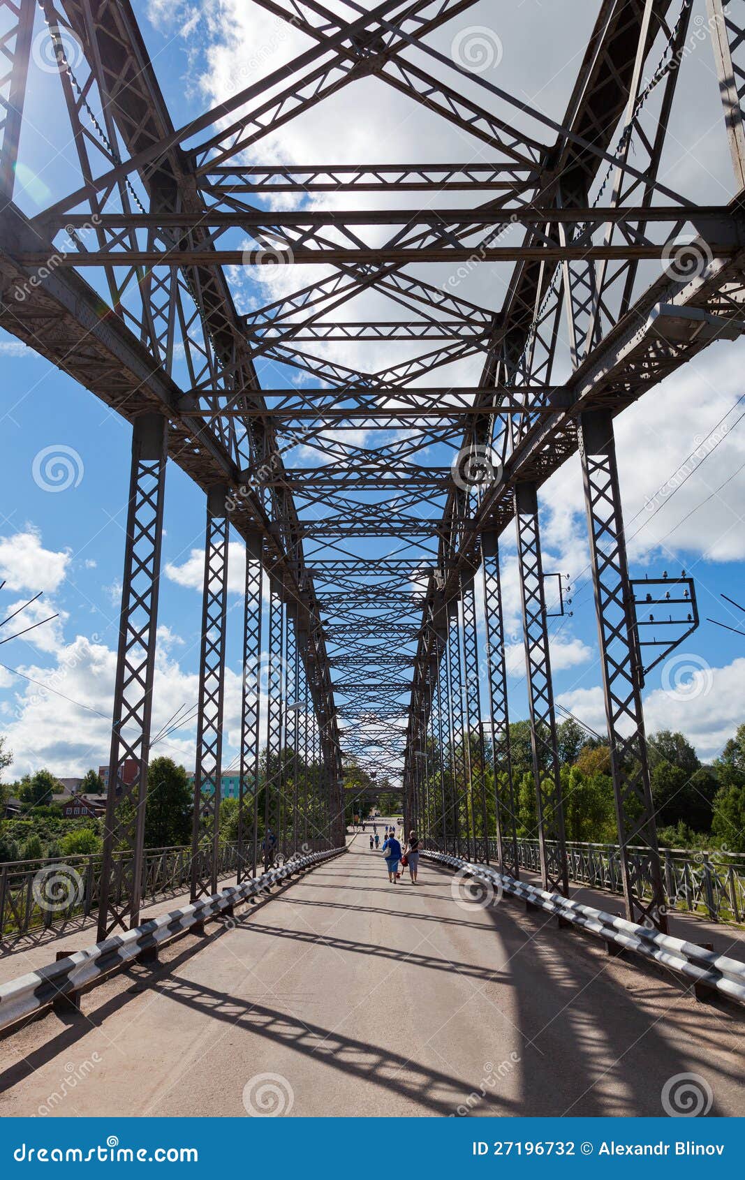Old arched metal bridge stock photo. Image of bridging - 27196732