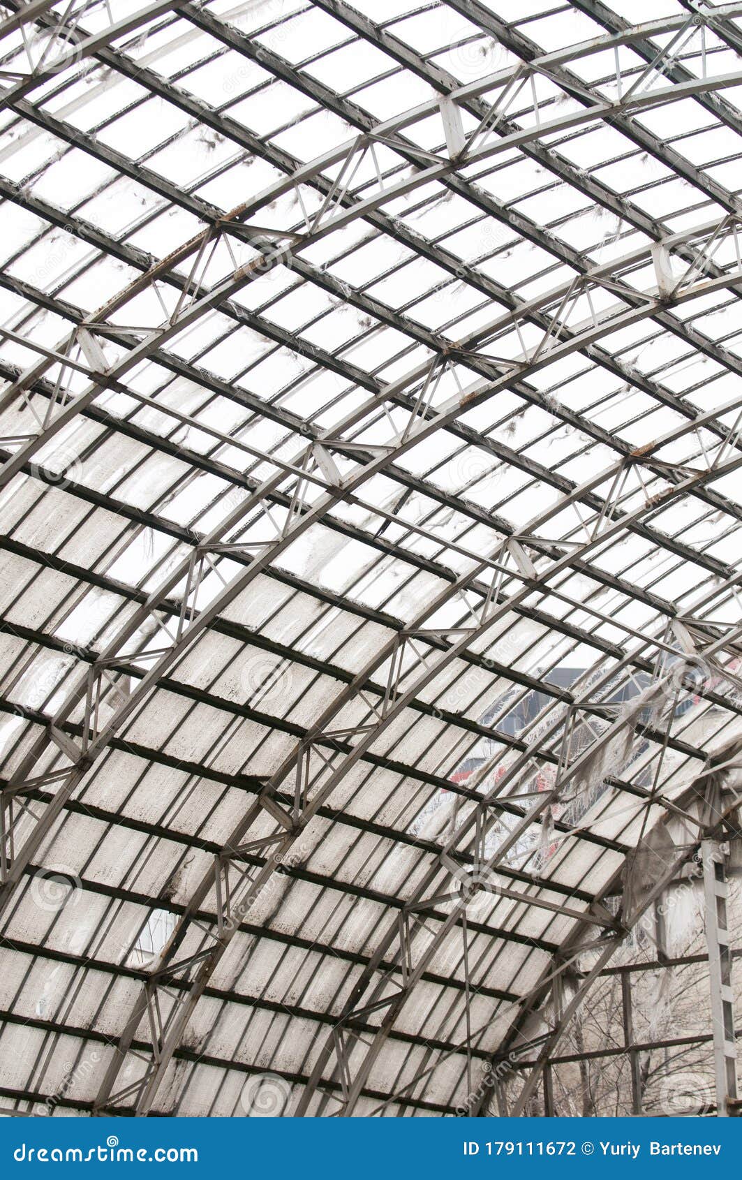 Old Arched Metal Structure. Industrial Geometry Stock Photo - Image of ...