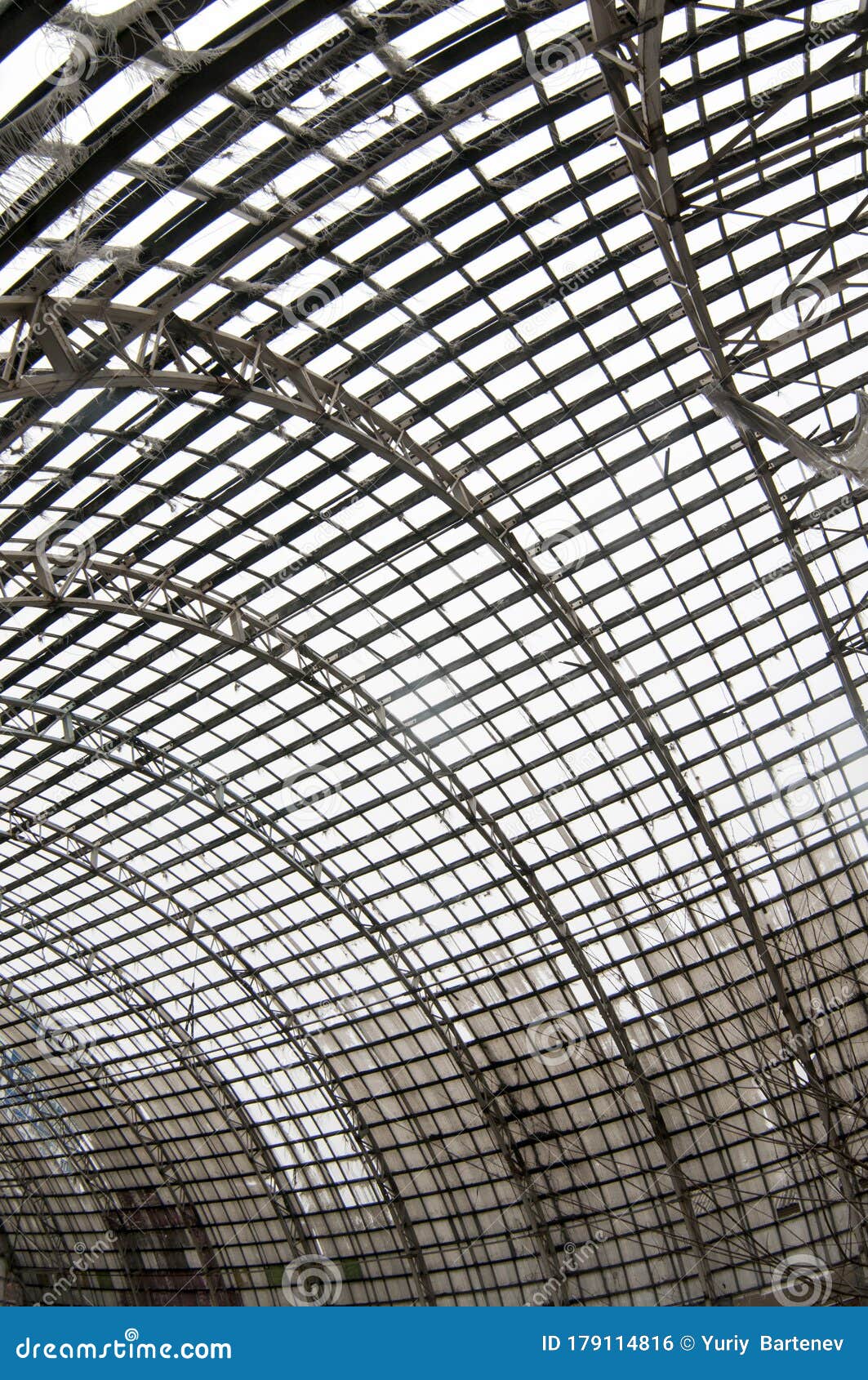 Old Arched Metal Structure. Industrial Geometry Stock Photo - Image of ...