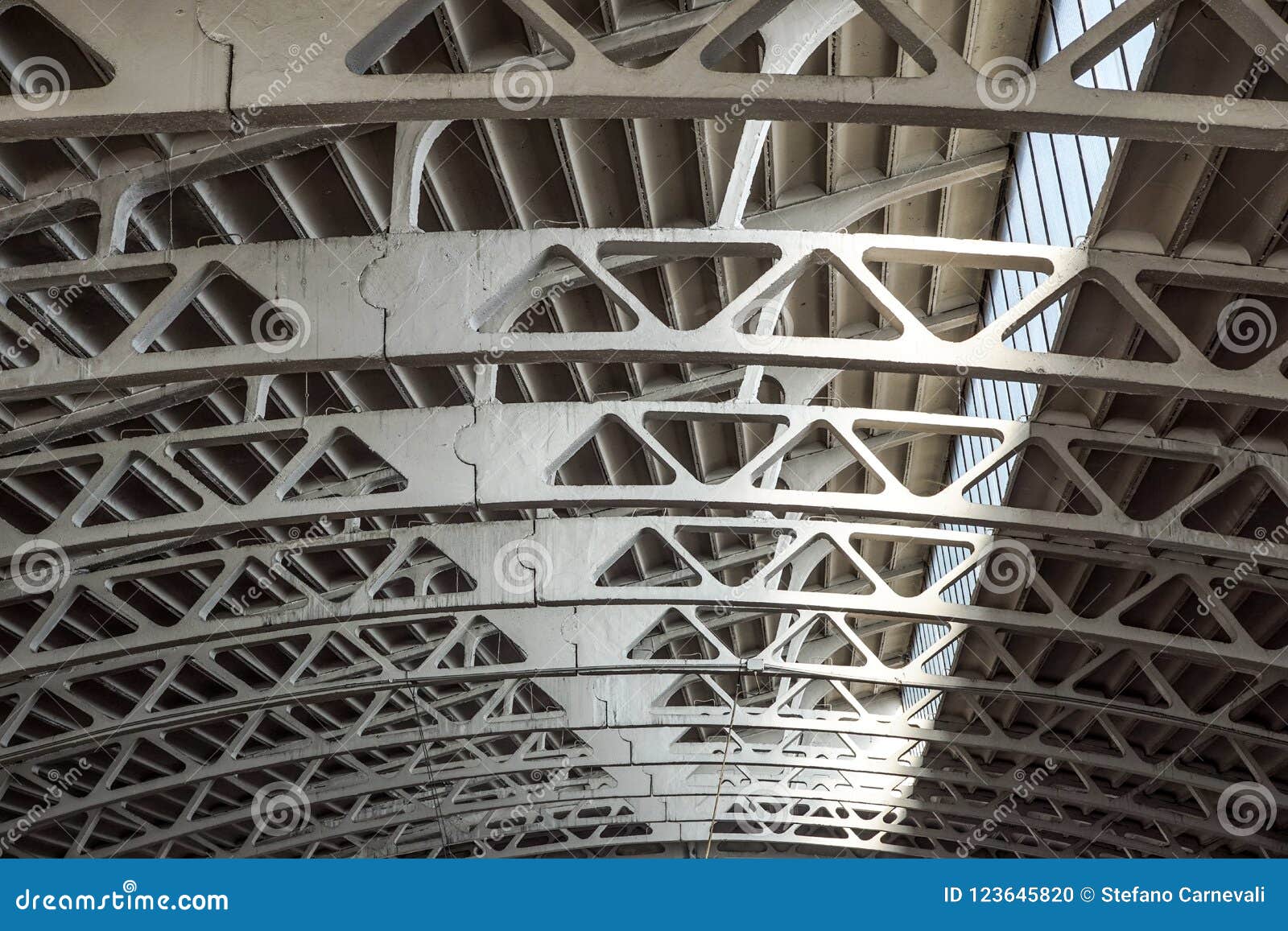 Old Arched Metal Structure. Industrial Geometry. Stock Photo - Image of ...