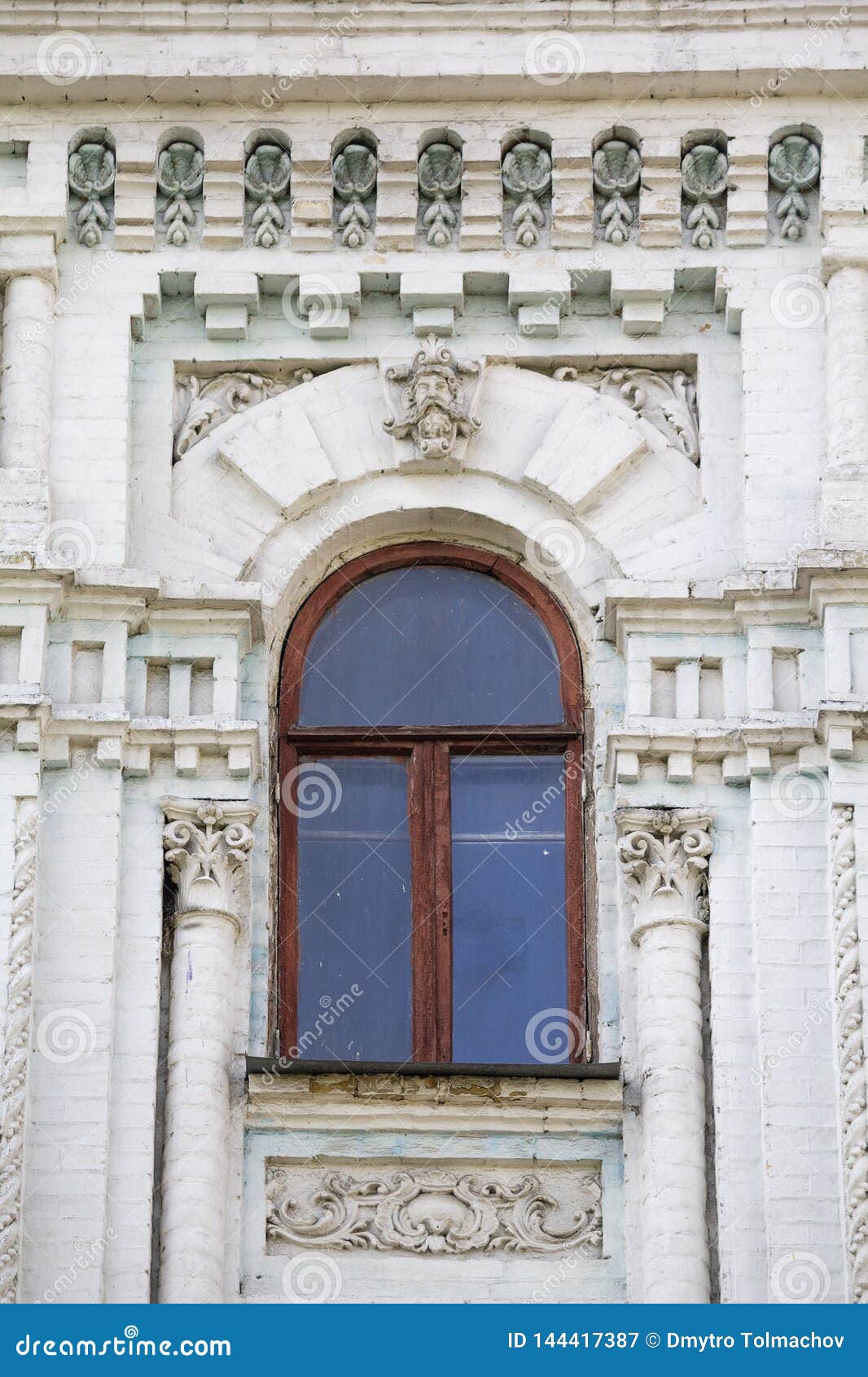 Old Arched Window in Classical Style Stock Image - Image of arch, house ...
