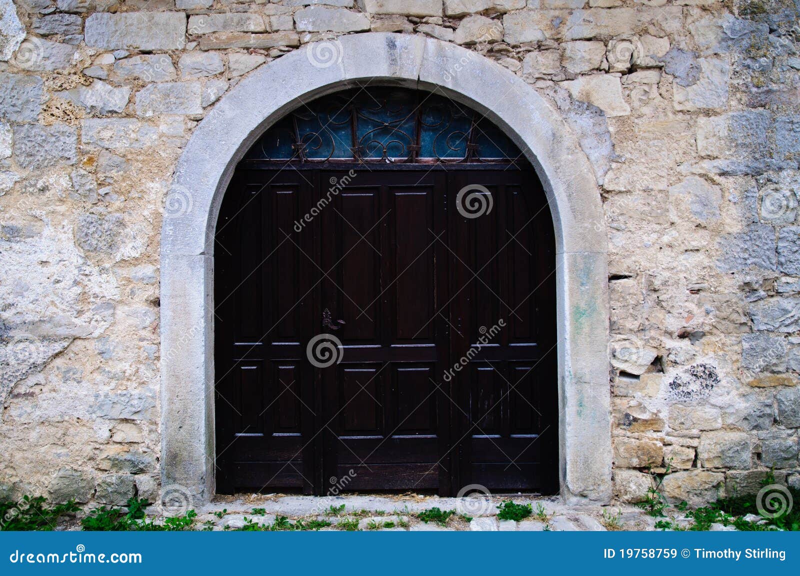 Old Arched wooden doorway stock image. Image of archway - 19758759
