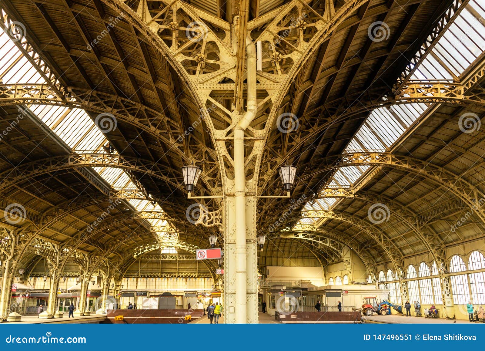 Old Arches of Urban Train Station. Stock Image - Image of central, iron ...