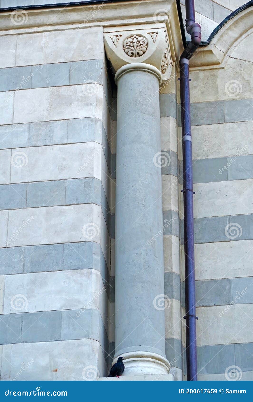 Architectural Construction with Column Stock Image - Image of design ...