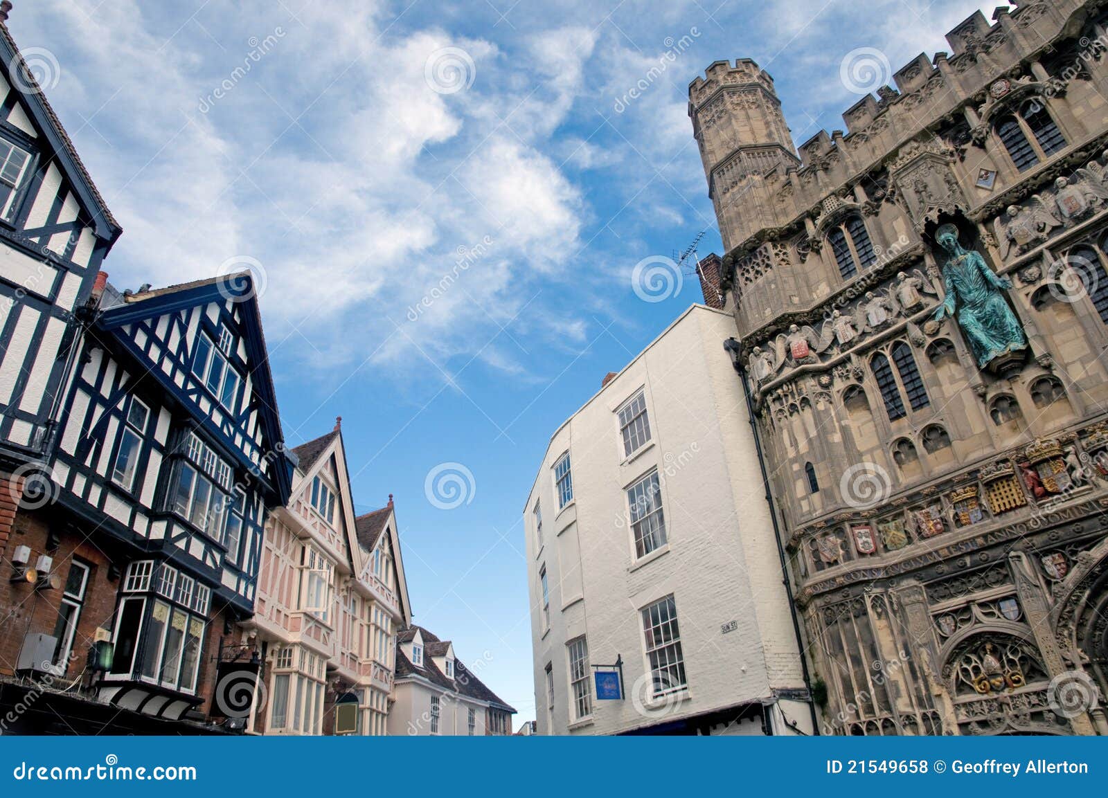 Old Architecture of Canterbury Stock Photo - Image of travel, landmarks ...