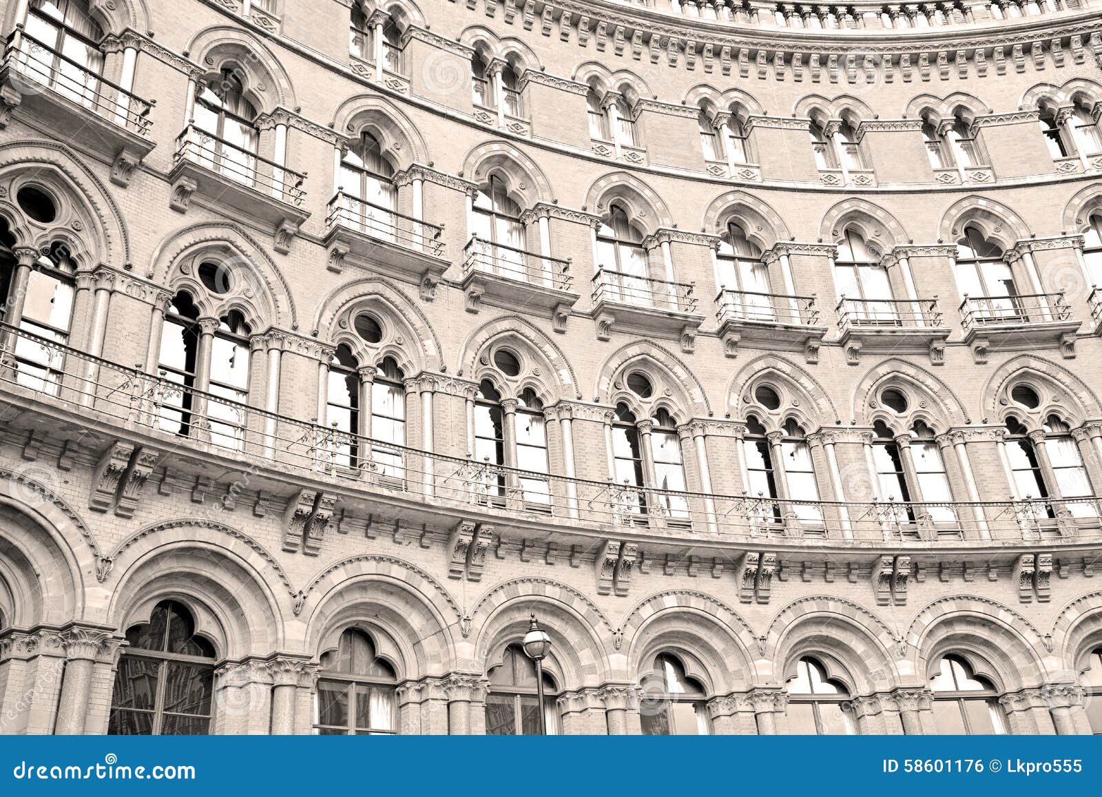 Old Architecture in London England Windows and Brick Exterior Stock ...