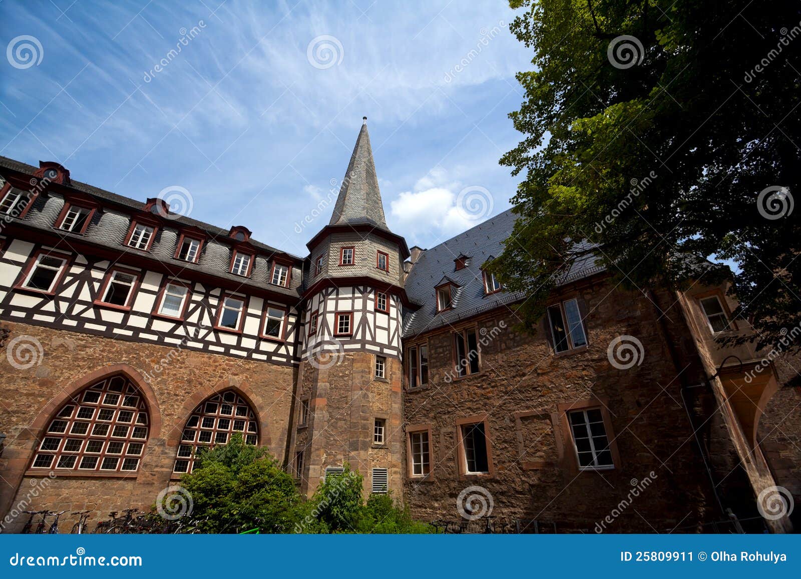 Old Architecture in Marburg Stock Image - Image of outdoors, tree: 25809911