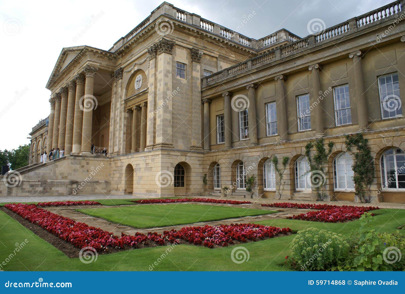 Old Architecture with a Pediment, Columns, & Balustrade Stock Photo ...