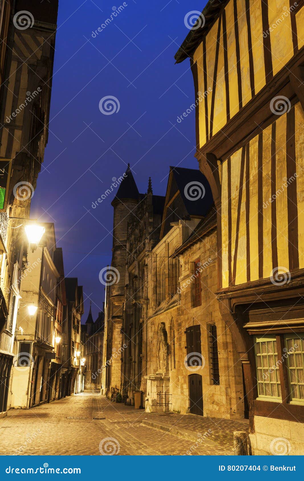 Old architecture of Rouen stock photo. Image of landmark - 80207404