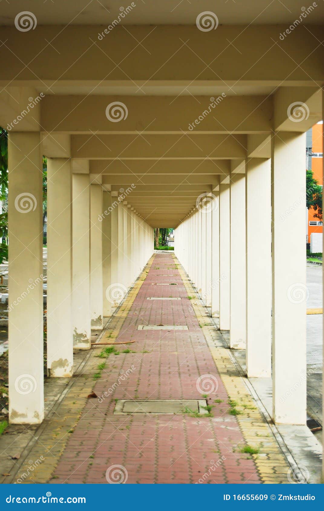 Old Architecture Walkway Path Stock Image - Image of modern, alone ...