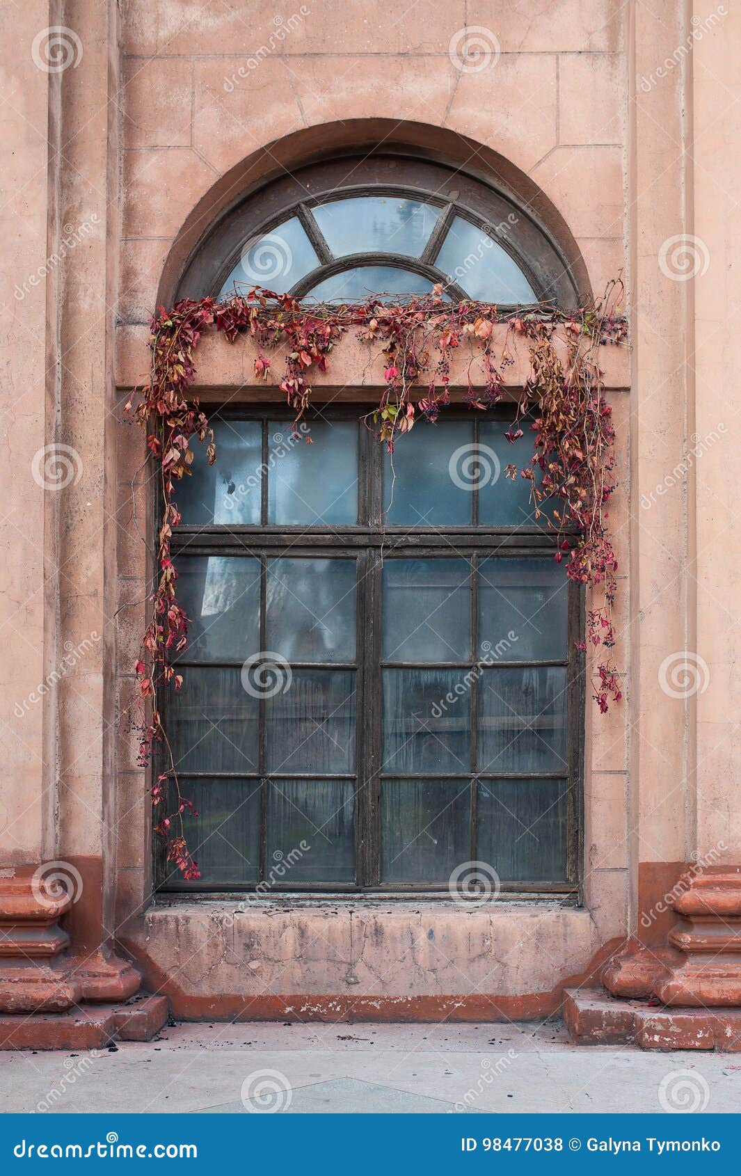 Old Architecture Window with Columns Stock Photo - Image of arch, glass ...