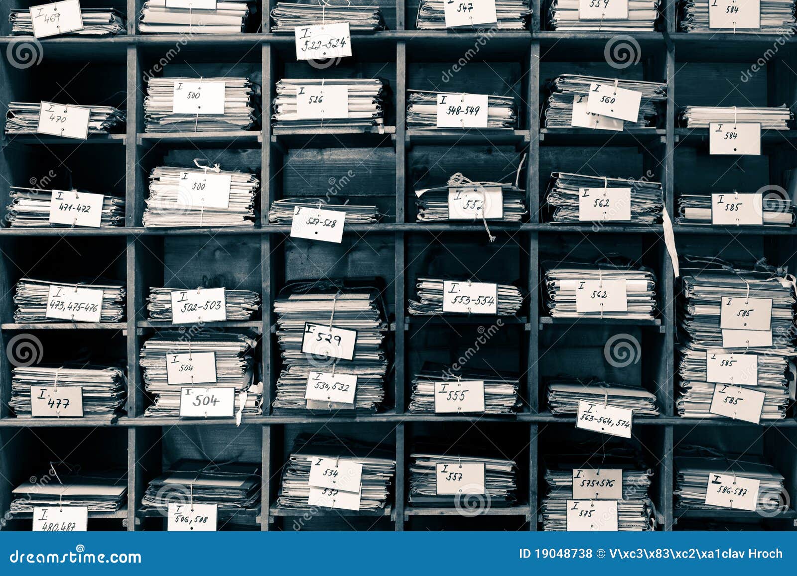 Old archive stock photo. Image of bookshelf, culture - 19048738