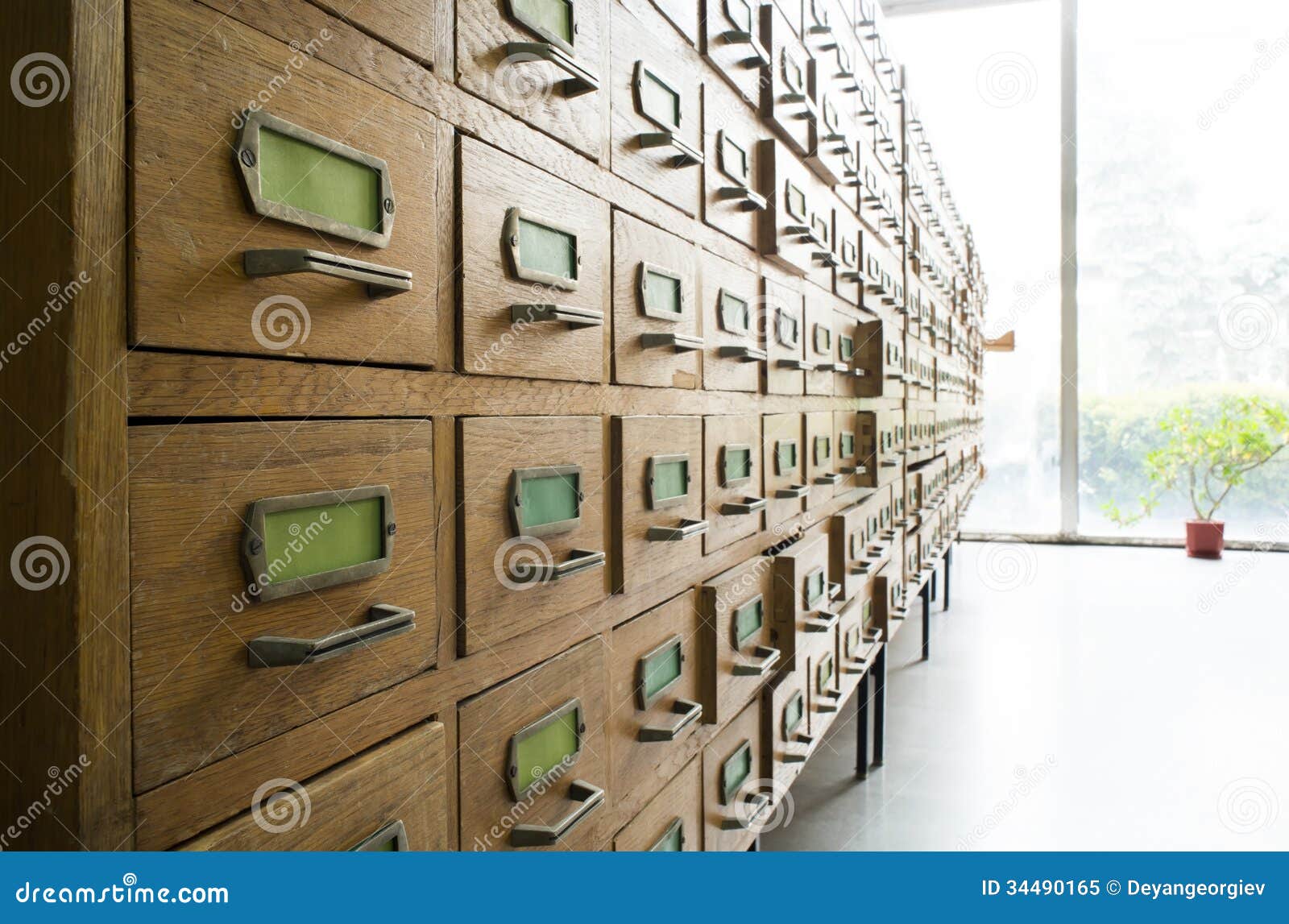Old archive with drawers stock image. Image of dossier - 34490165