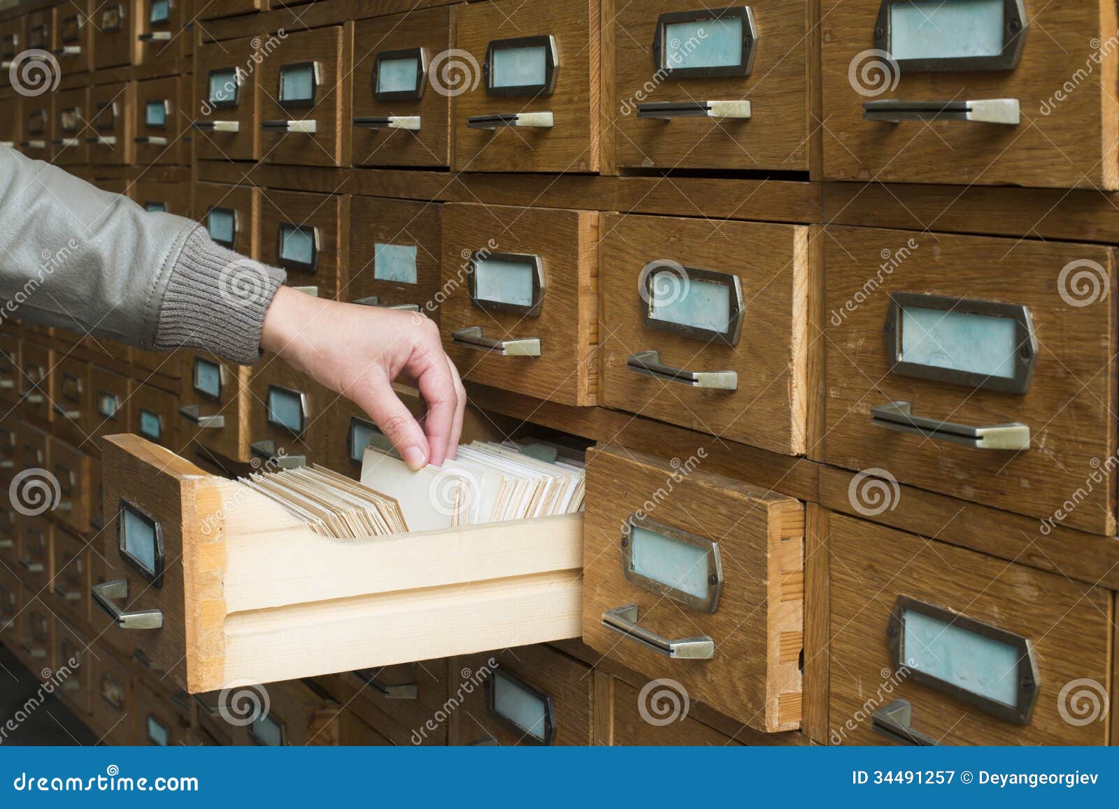 Old archive with drawers stock image. Image of archive - 34491257