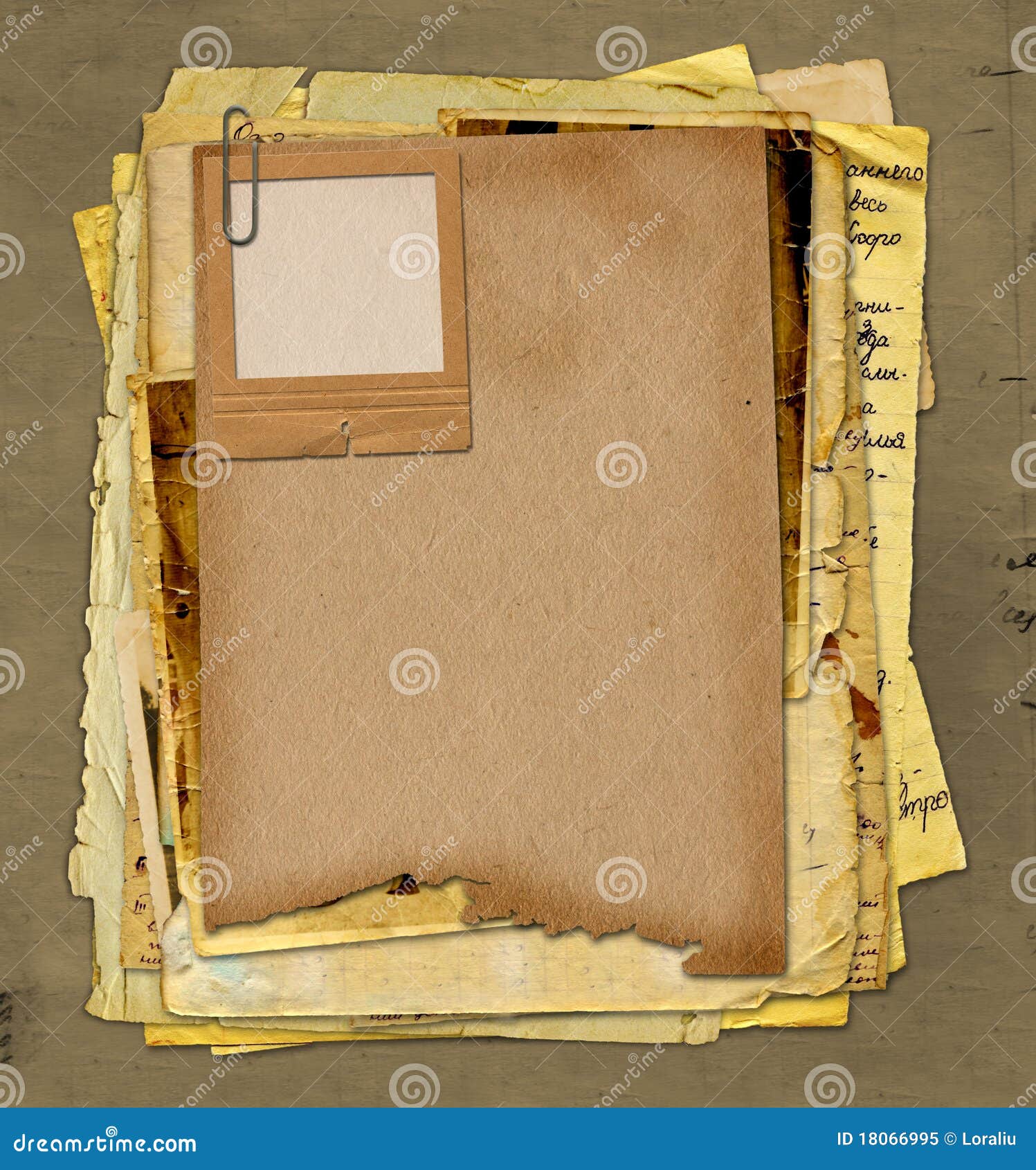 Old Archive with Letters, Photos Stock Image - Image of card ...