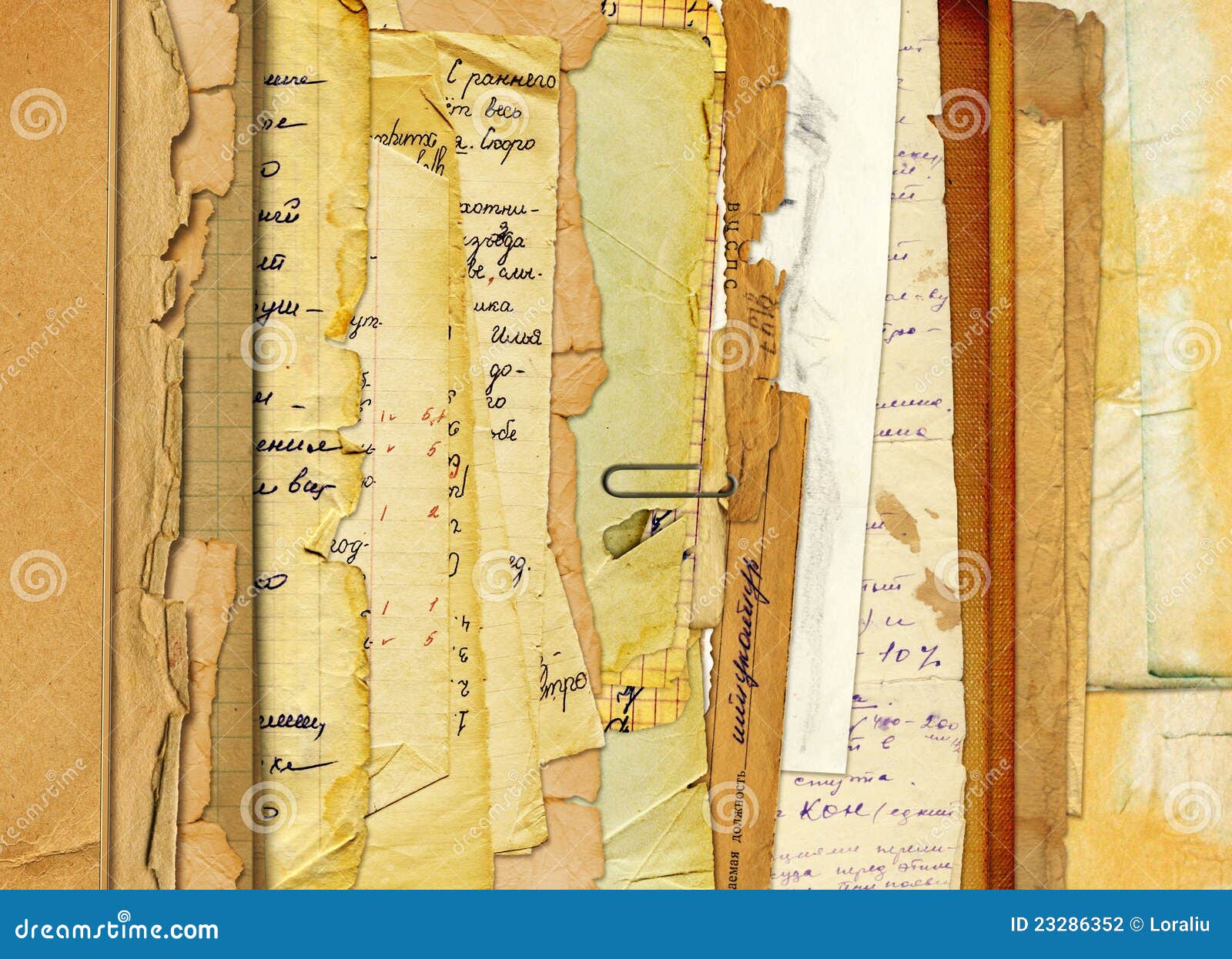 Old Archive with Letters, Photos Stock Illustration - Illustration of ...