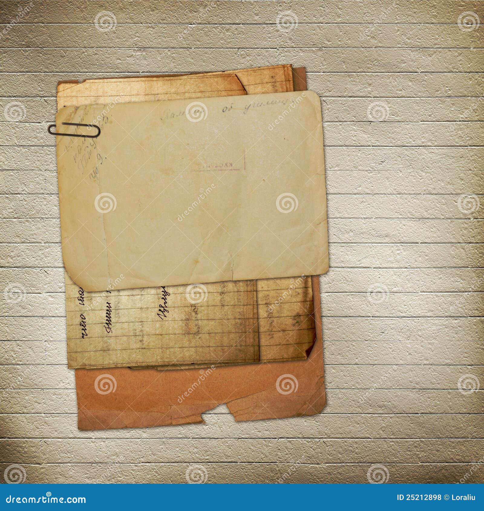Old Archive with Letters, Photos Stock Photo - Image of notebook ...