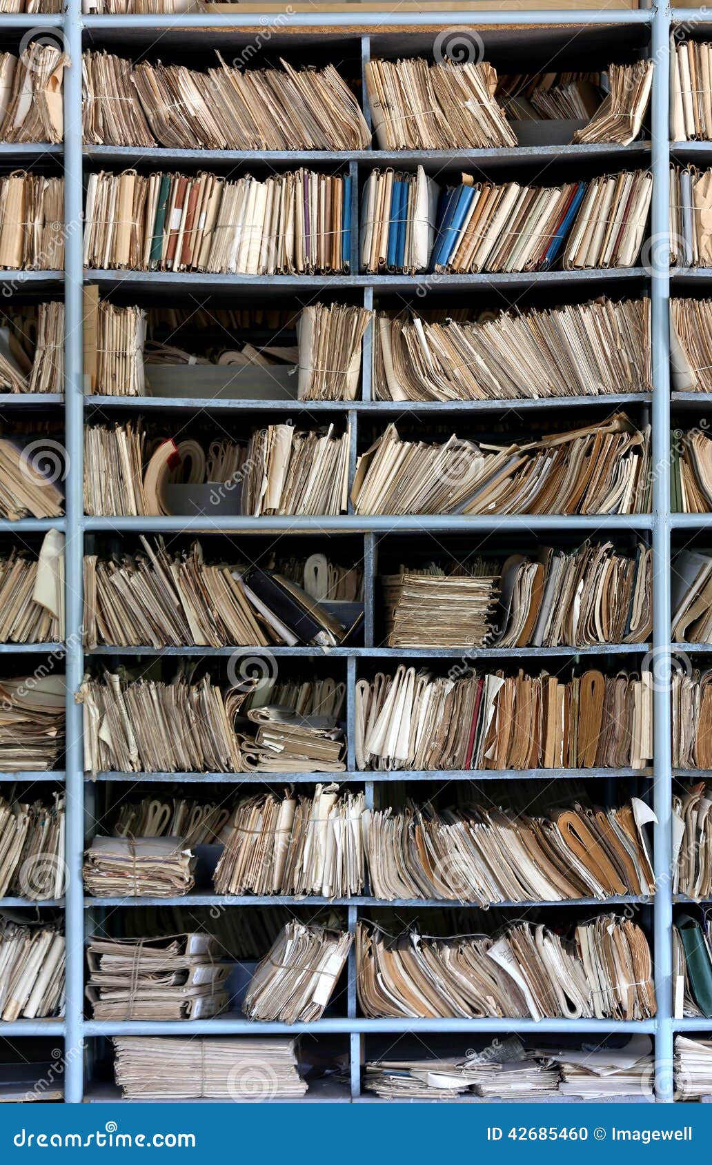 Old archive stock photo. Image of office, rack, data - 42685460