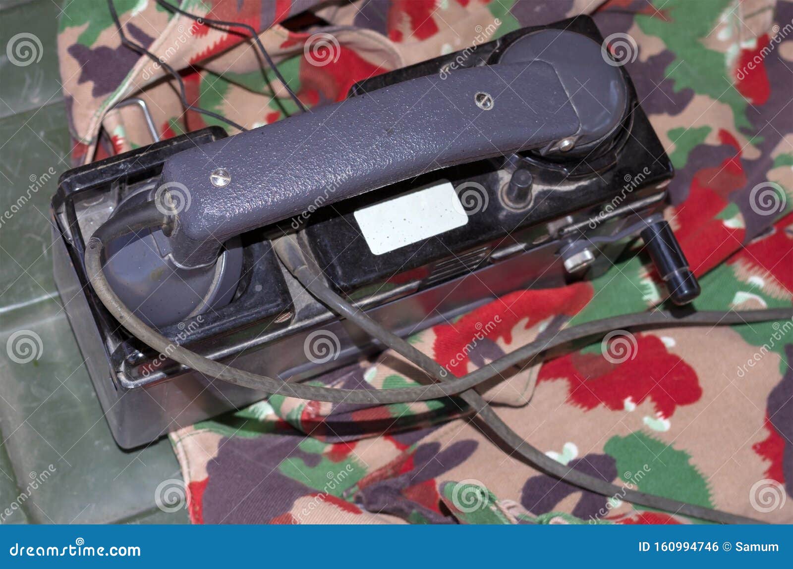 Army field telephone stock photo. Image of dial, object - 160994746