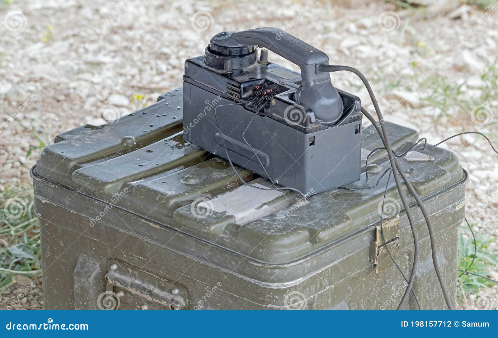 Army field telephone stock photo. Image of history, communication ...
