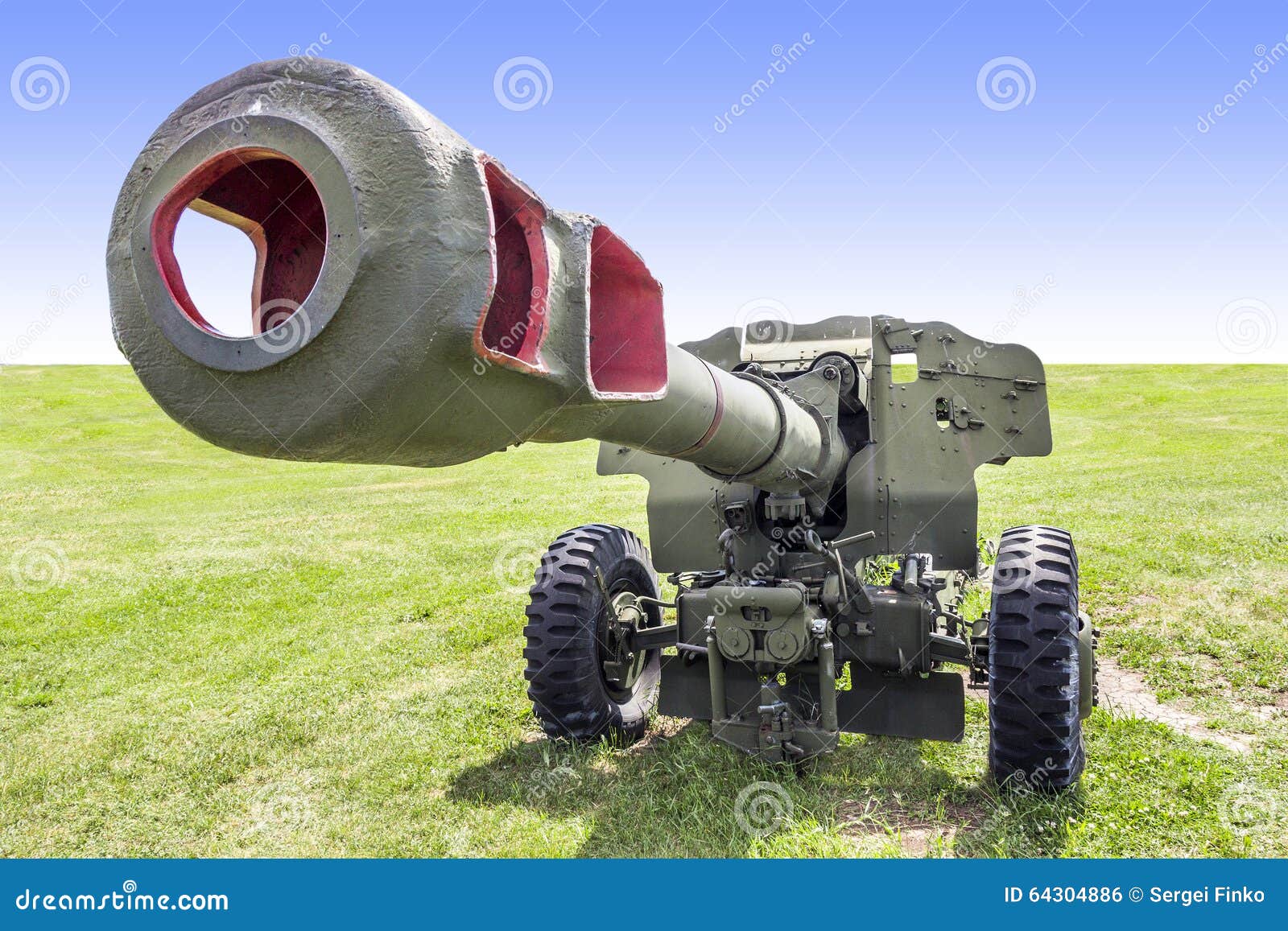 Old artillery cannon stock photo. Image of grass, color - 64304886