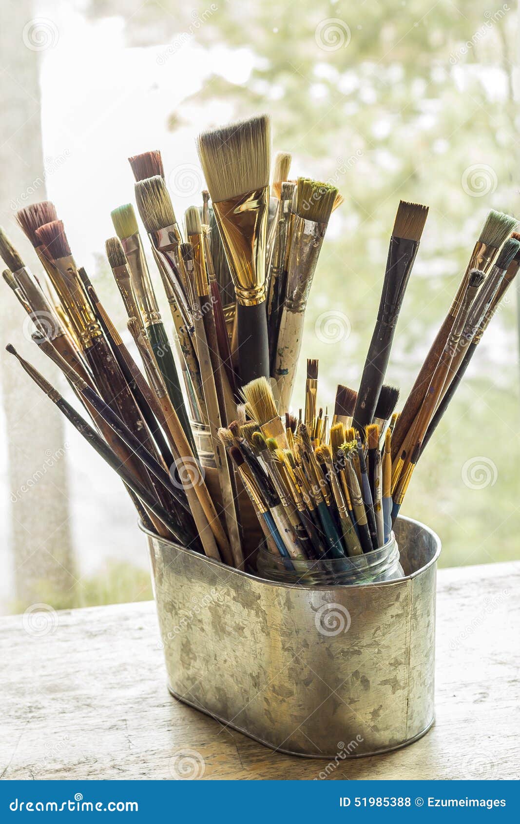 Old Artist Paintbrushes stock photo. Image of concept - 51985388