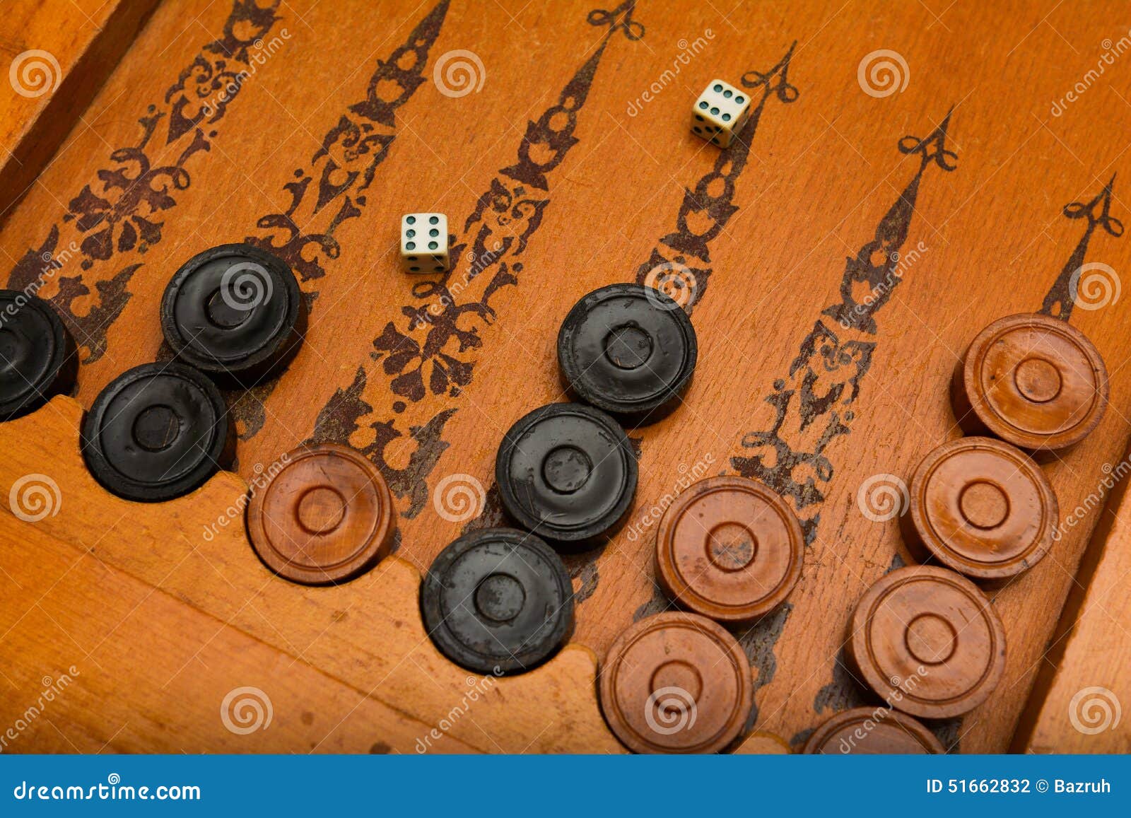 Old Asian Board Game - Backgammon Stock Photo - Image of cubes, east ...