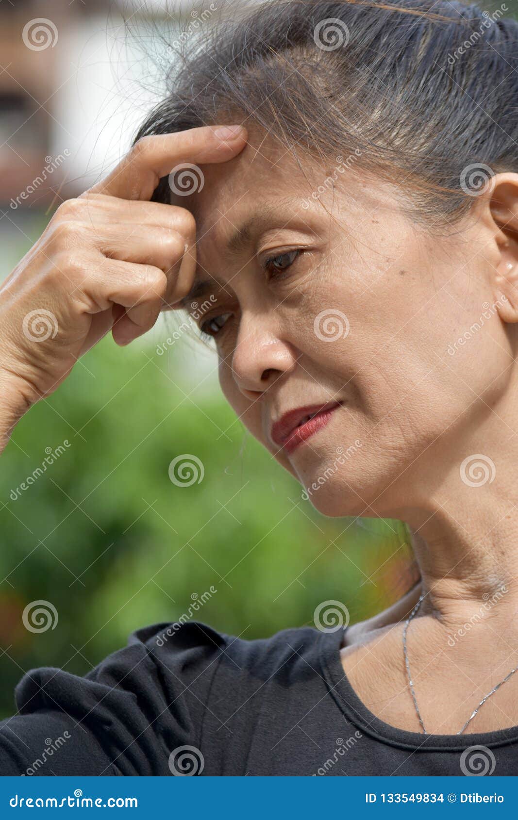 Old Asian Female Senior Decision Making Stock Photo - Image of older ...