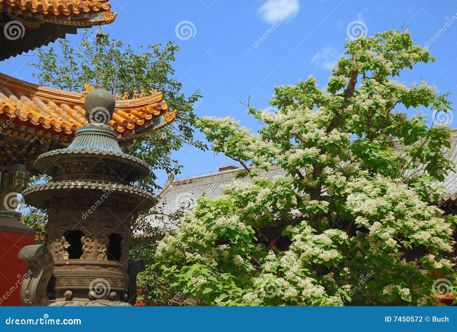 Old asian temple in garden stock photo. Image of asian - 7450572