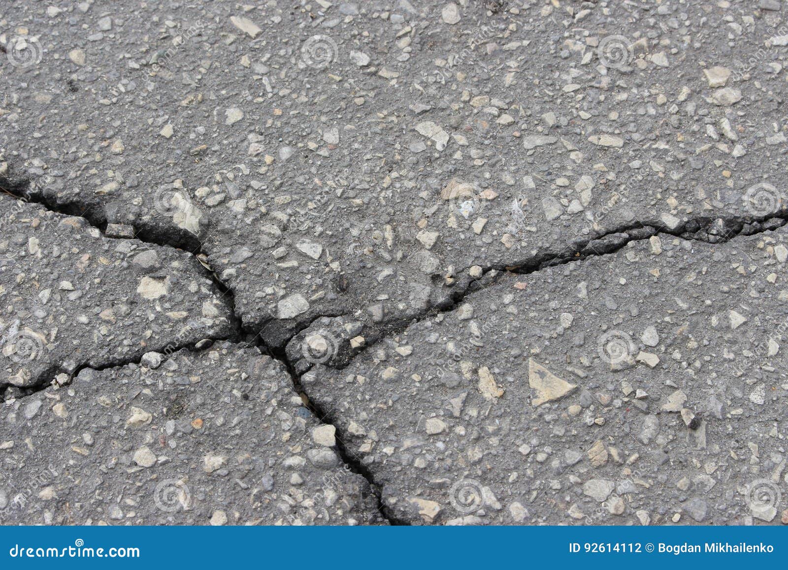 The old asphalt track stock photo. Image of cracked, street - 92614112